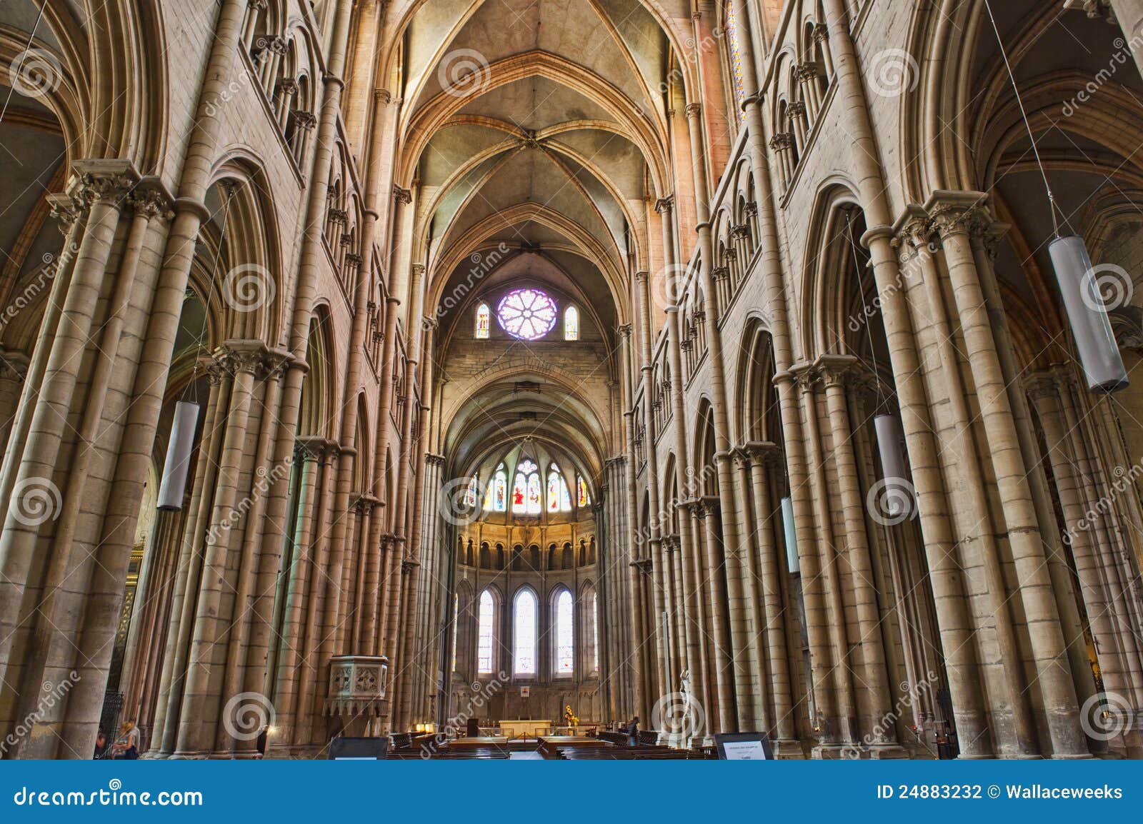 Interior of St. John S Cathedral of Lyon Stock Photo - Image of roman ...