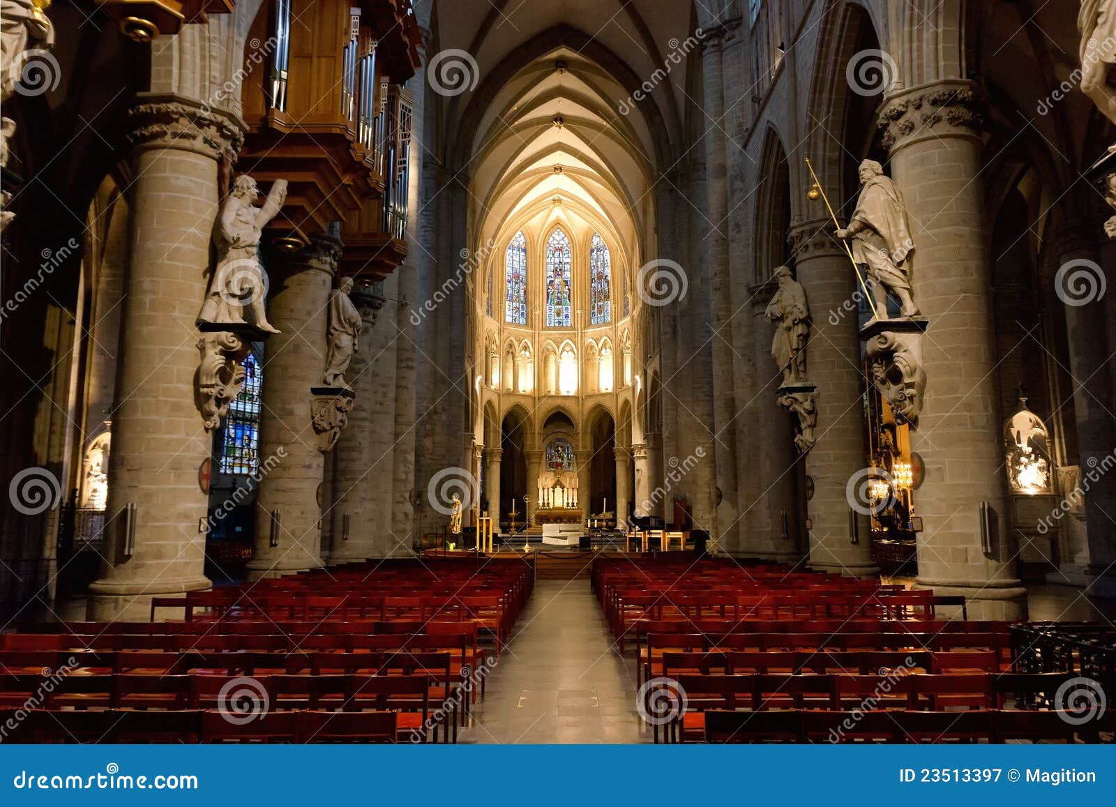 Interior Of The St. Michael`s Cathedral, Roman Catholic Cathedral, The ...