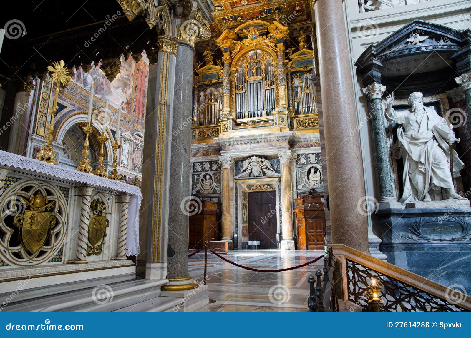 Interior of St. Peter Basilica in Rome, Italy Editorial Stock Photo ...