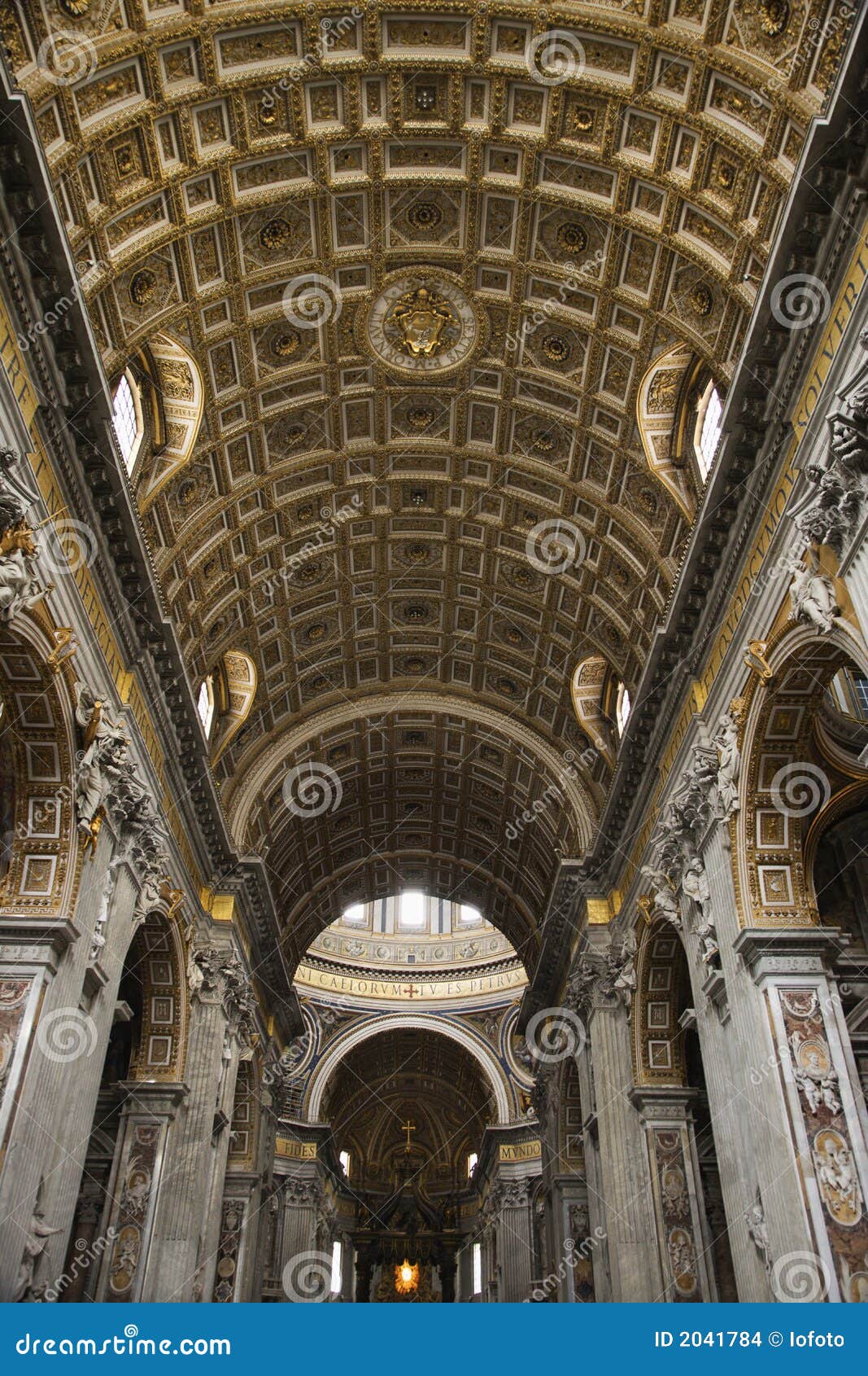 Interior of St. Peter S Basilica in Rome. Editorial Stock Image - Image ...