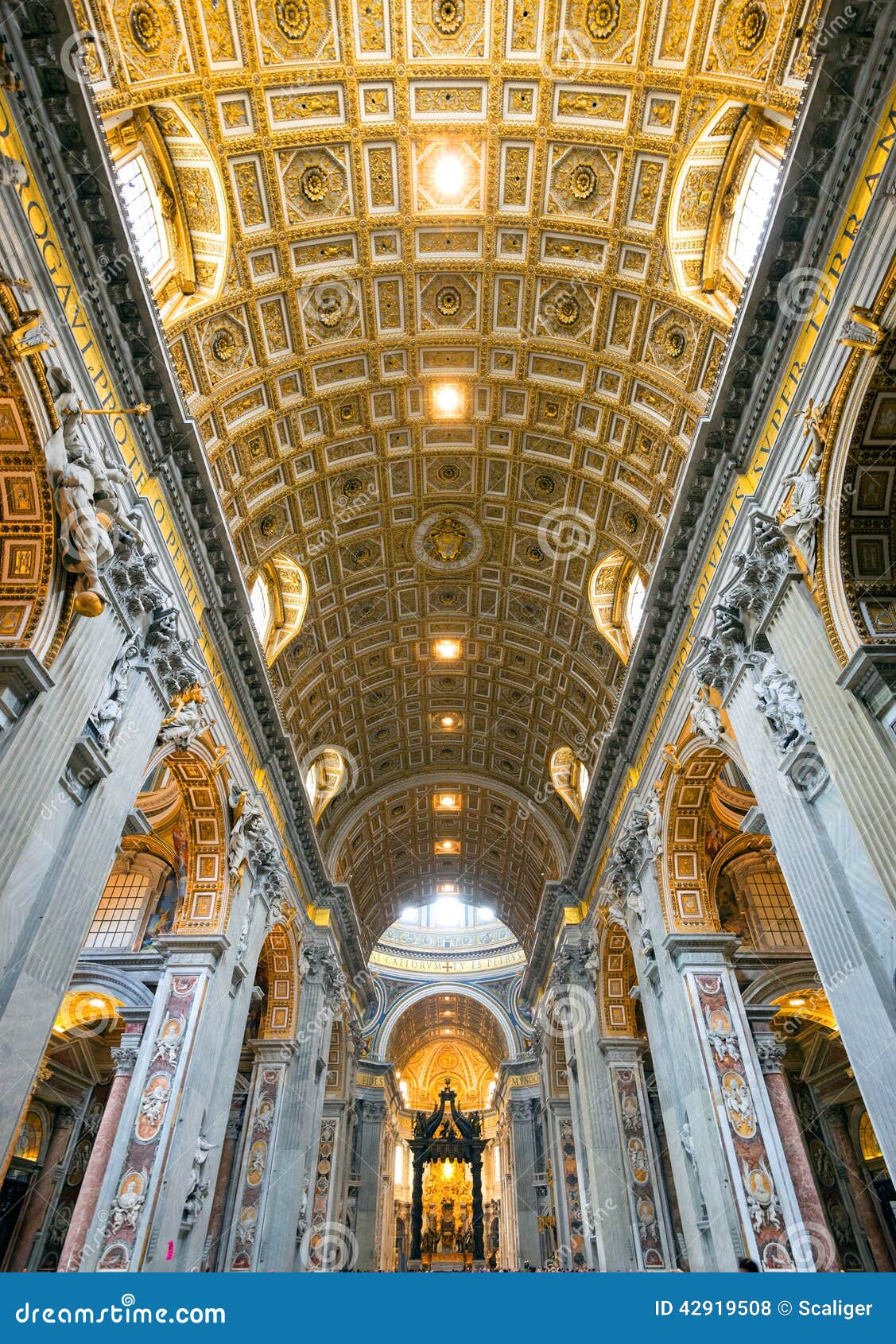 Interior of St. Peter S Basilica in Rome Editorial Stock Photo - Image ...