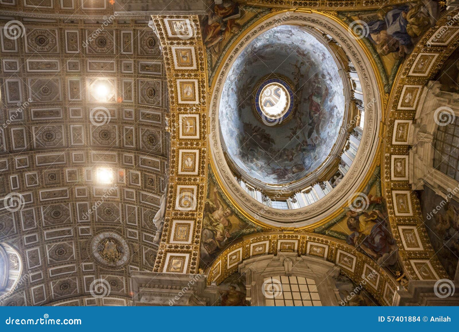 Interior of St. Peters Basilica, Vatican Editorial Stock Image - Image ...