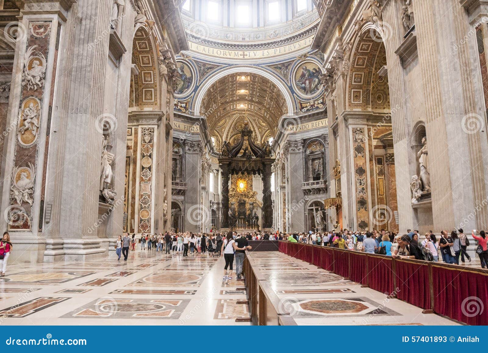 Interior Of St. Peters Basilica, Rome Editorial Photo | CartoonDealer ...