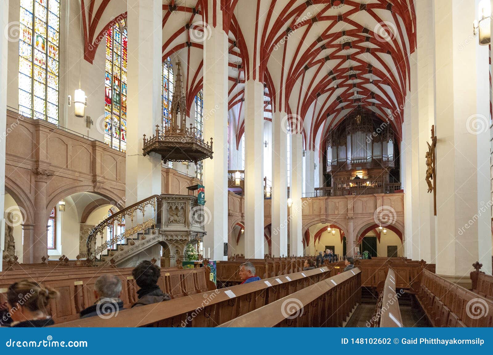 Interior Of The Thomaskirche St Thomas Church Which Is Famous By Johann ...