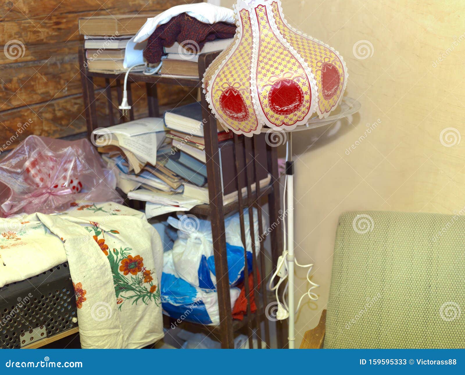 Stack of Unnecessary Things Stock Image - Image of torchere, shelf ...