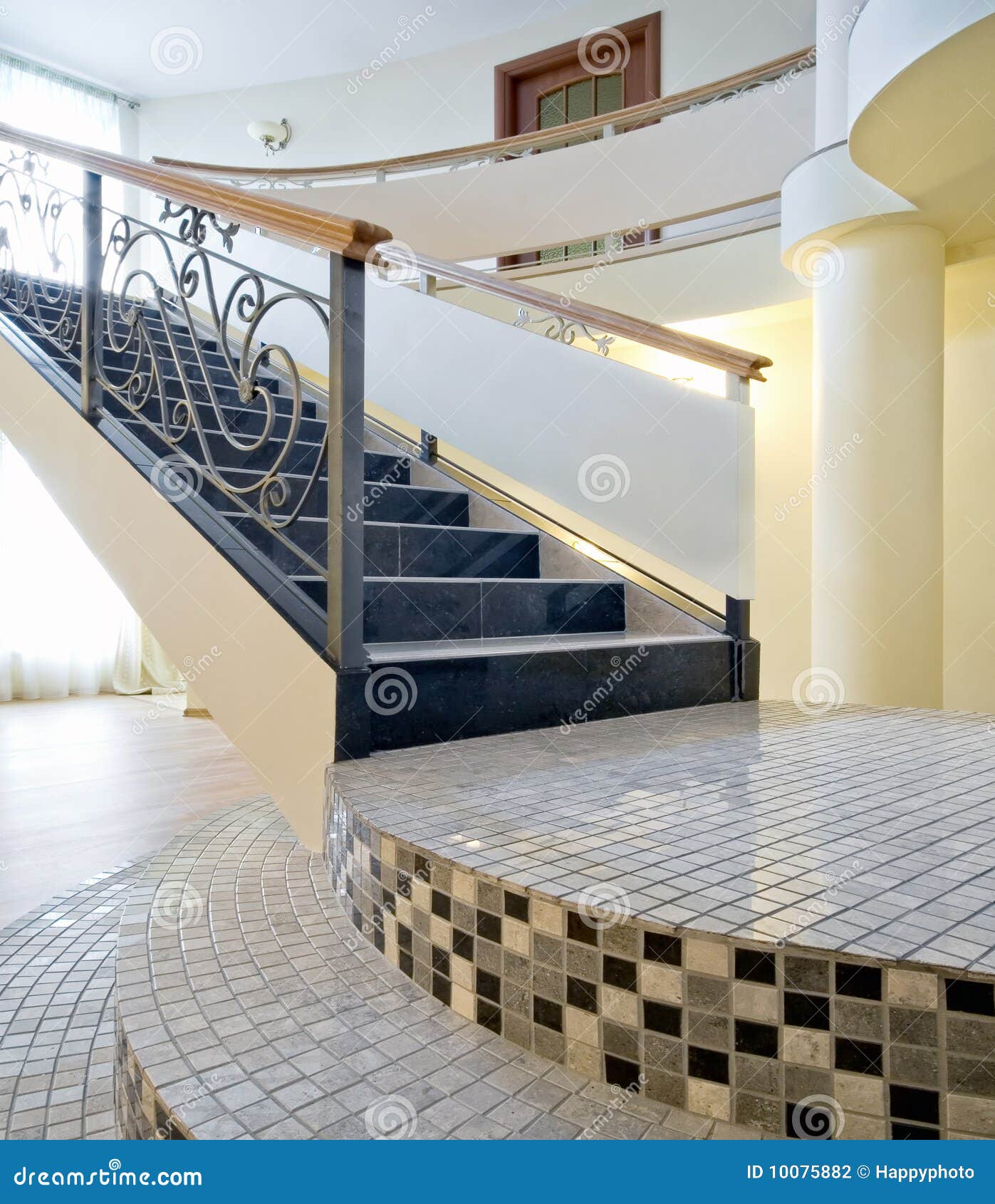 Interior with staircase stock photo. Image of living - 10075882