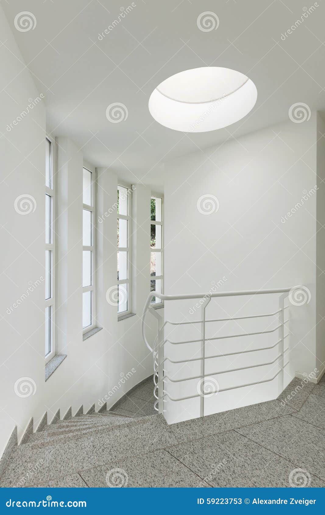 Interior, staircase view stock image. Image of space - 59223753