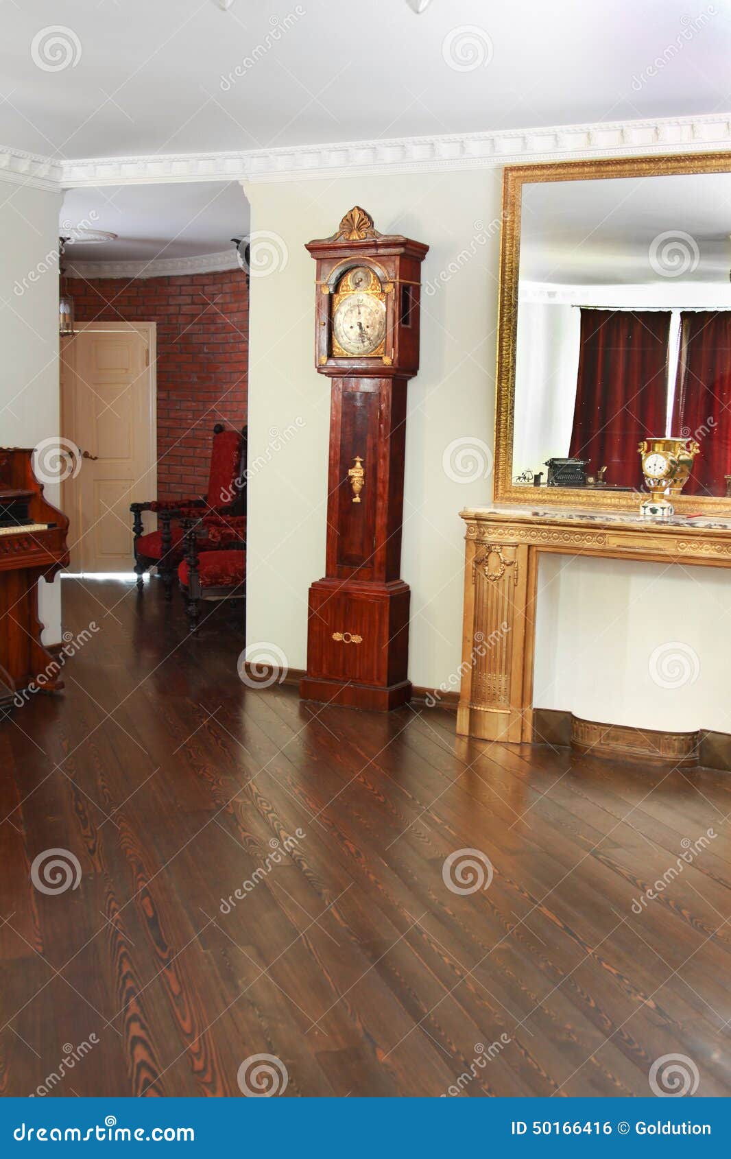 Interior with Standing Clock Editorial Photo - Image of elegance, home ...