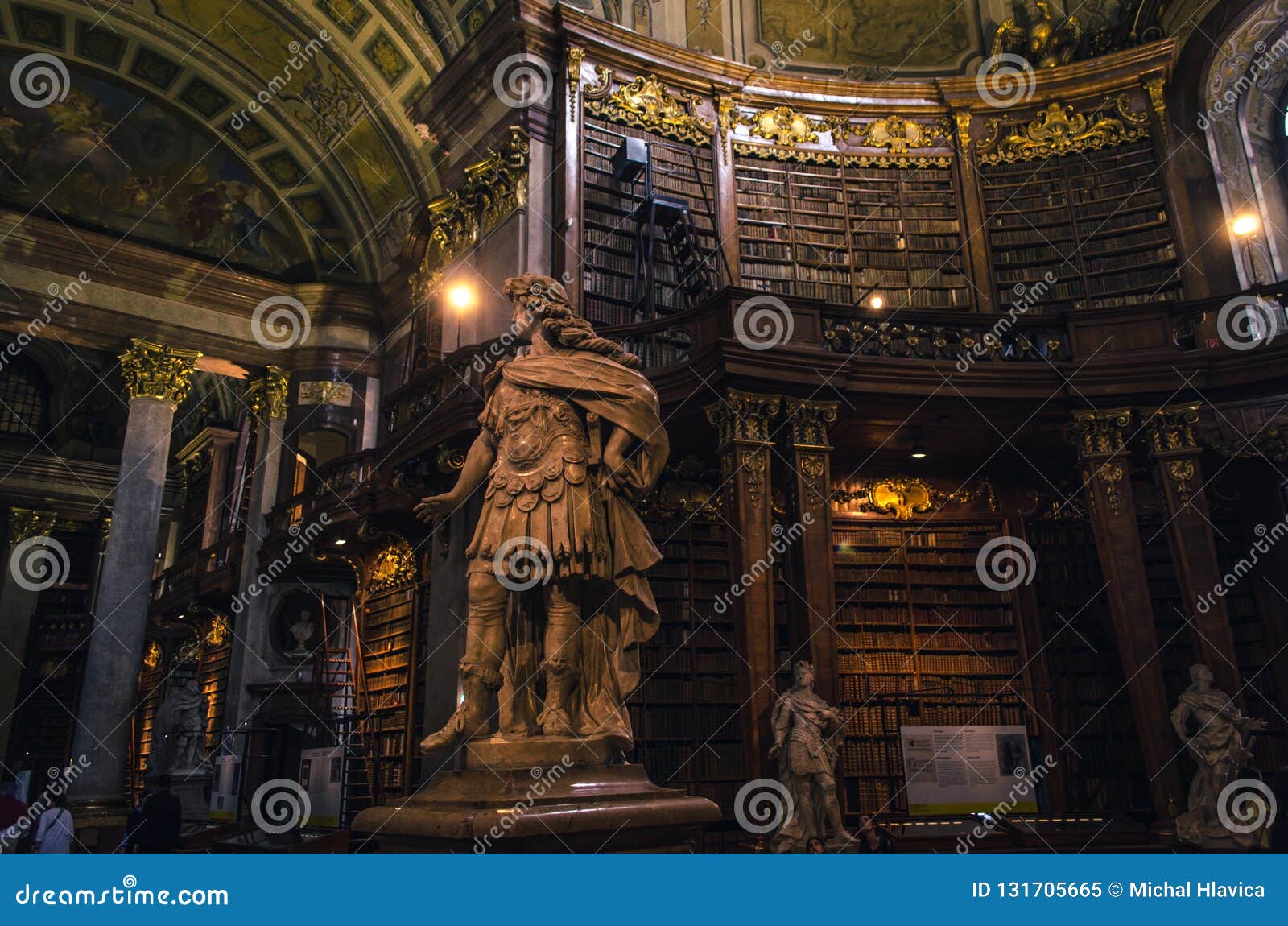 Interior of the State Hall of the Austrian National Library. Editorial ...