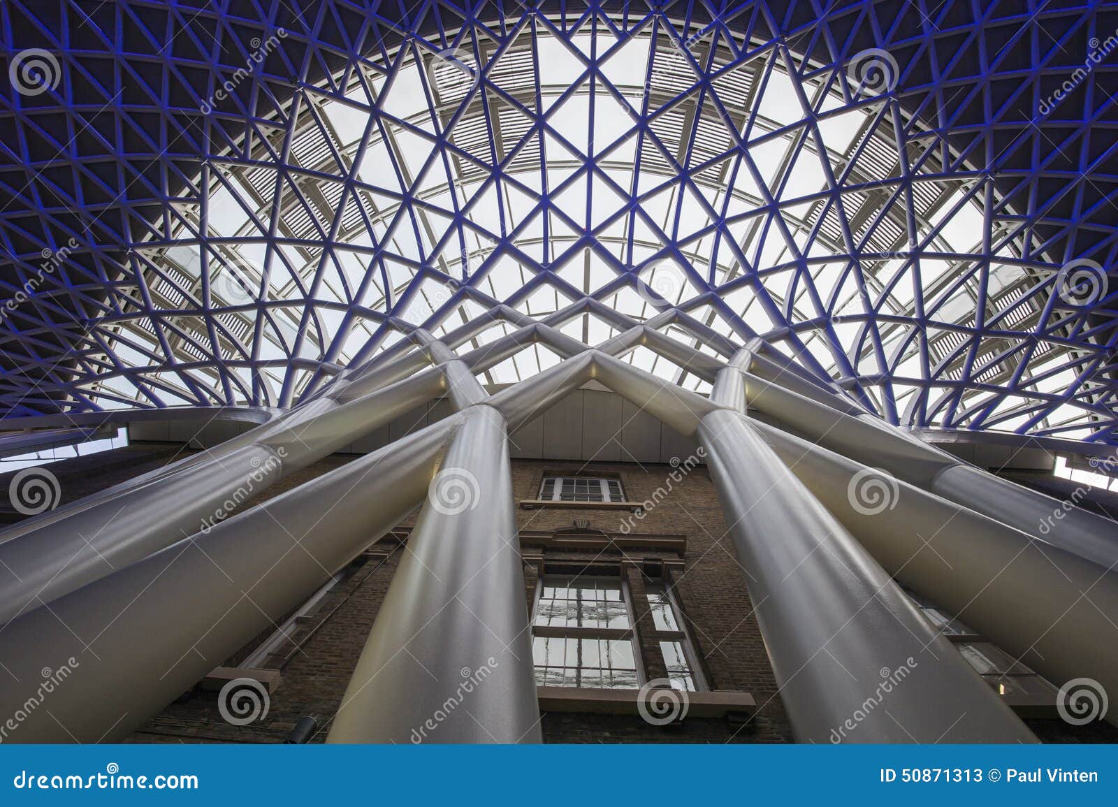 Interior Structure Modern Architecture Stock Image - Image of grid ...