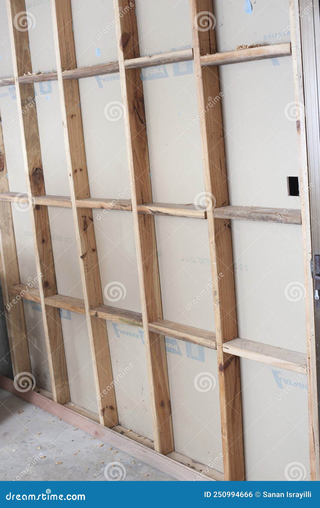 Interior Stud Wall of a Home Under Construction Stock Photo - Image of ...