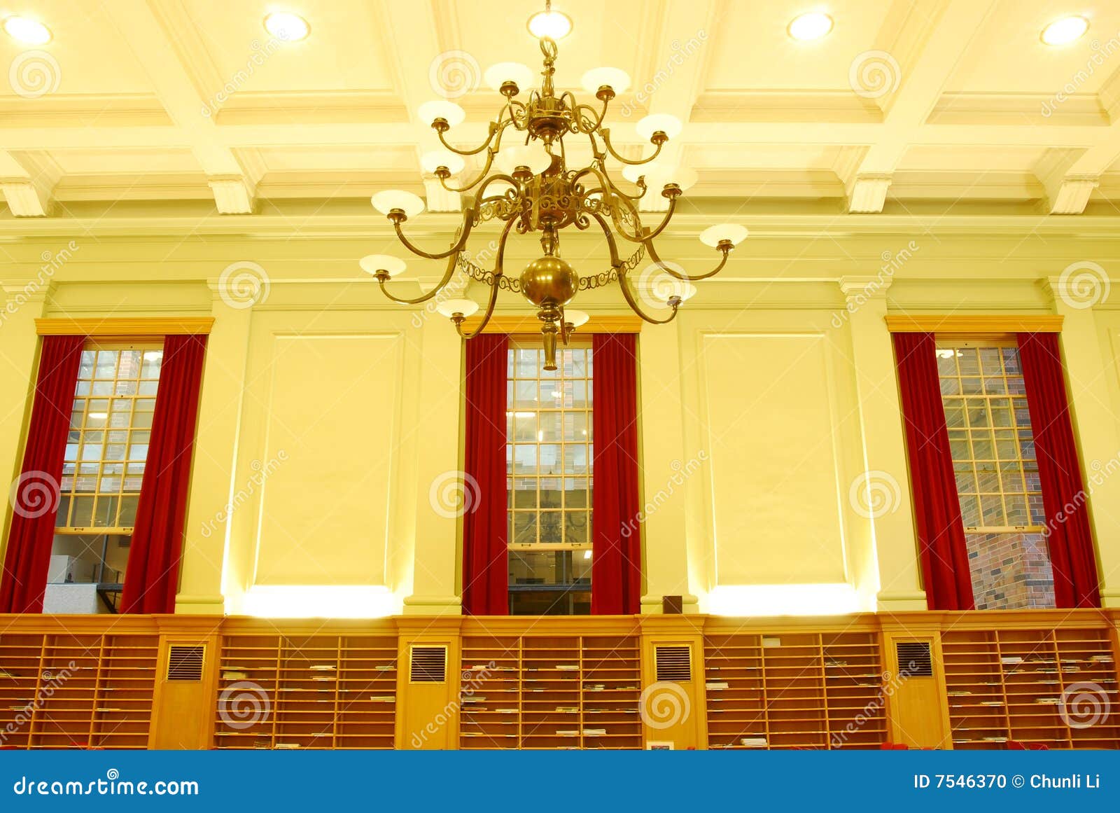 Interior of Study Hall in University Library Stock Photo - Image of ...