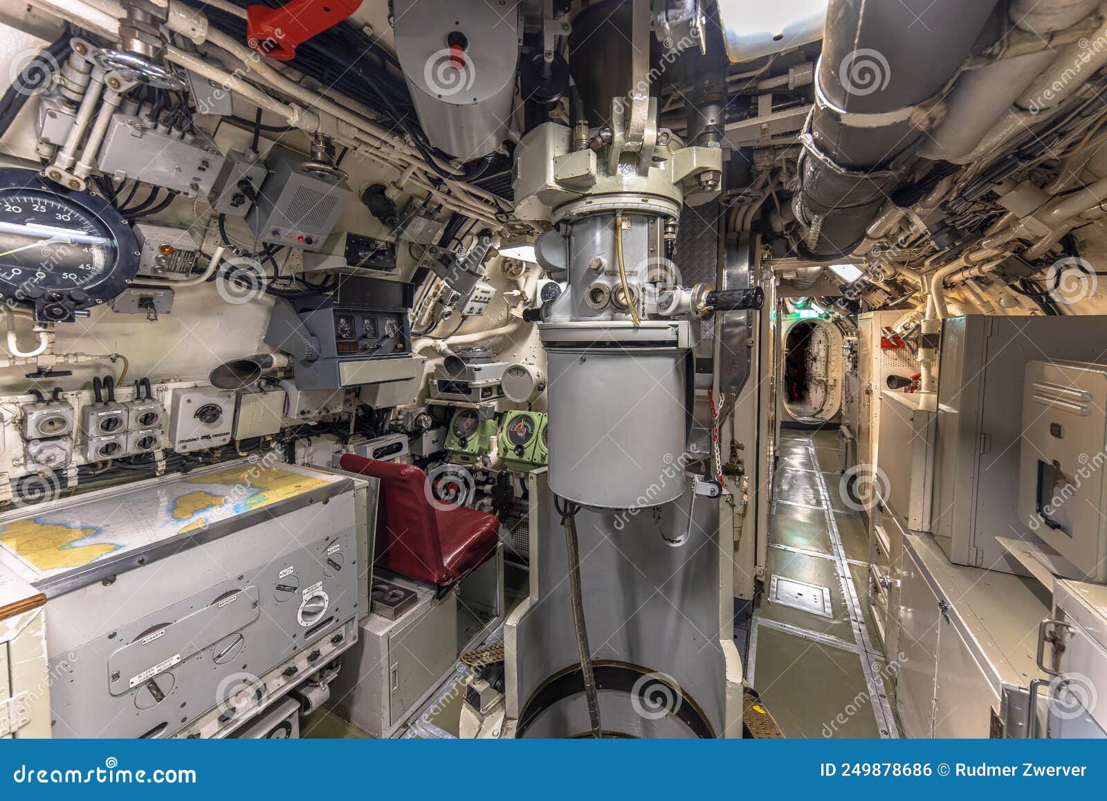 Interior of Submarine stock photo. Image of machinery - 249878686