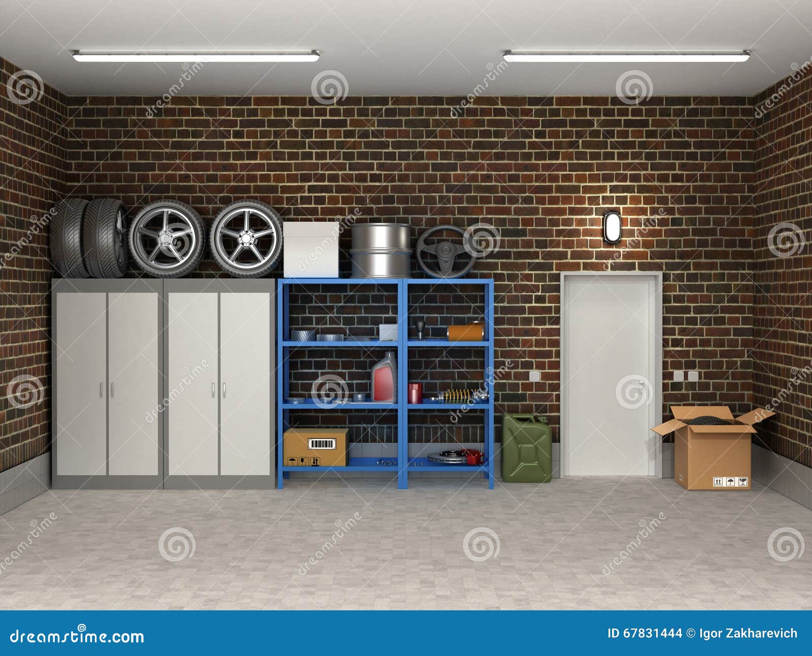 The Interior Suburban Garage Stock Photo | CartoonDealer.com #68249628