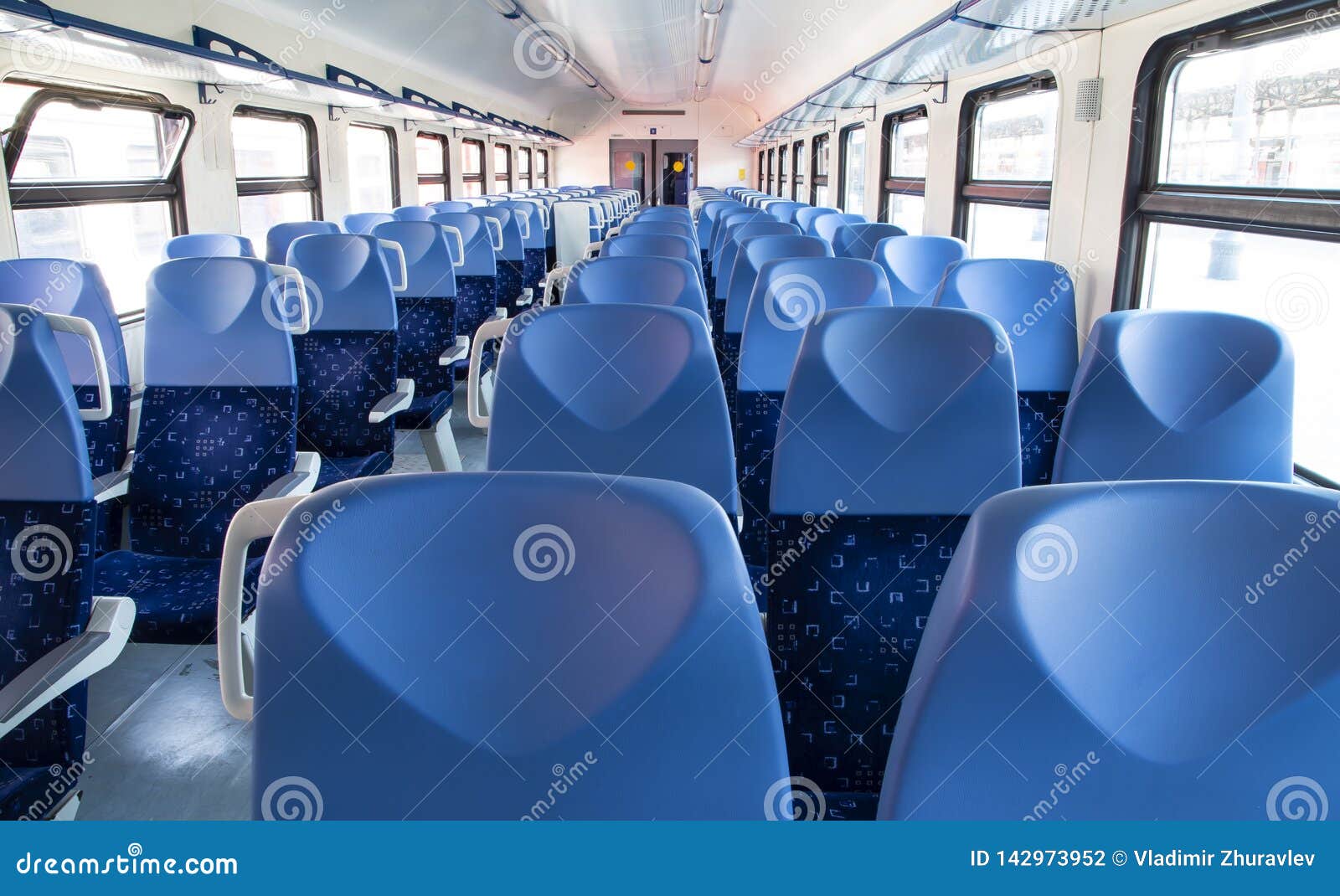 Interior of a Suburban Train Express, Moscow, Russia Editorial ...