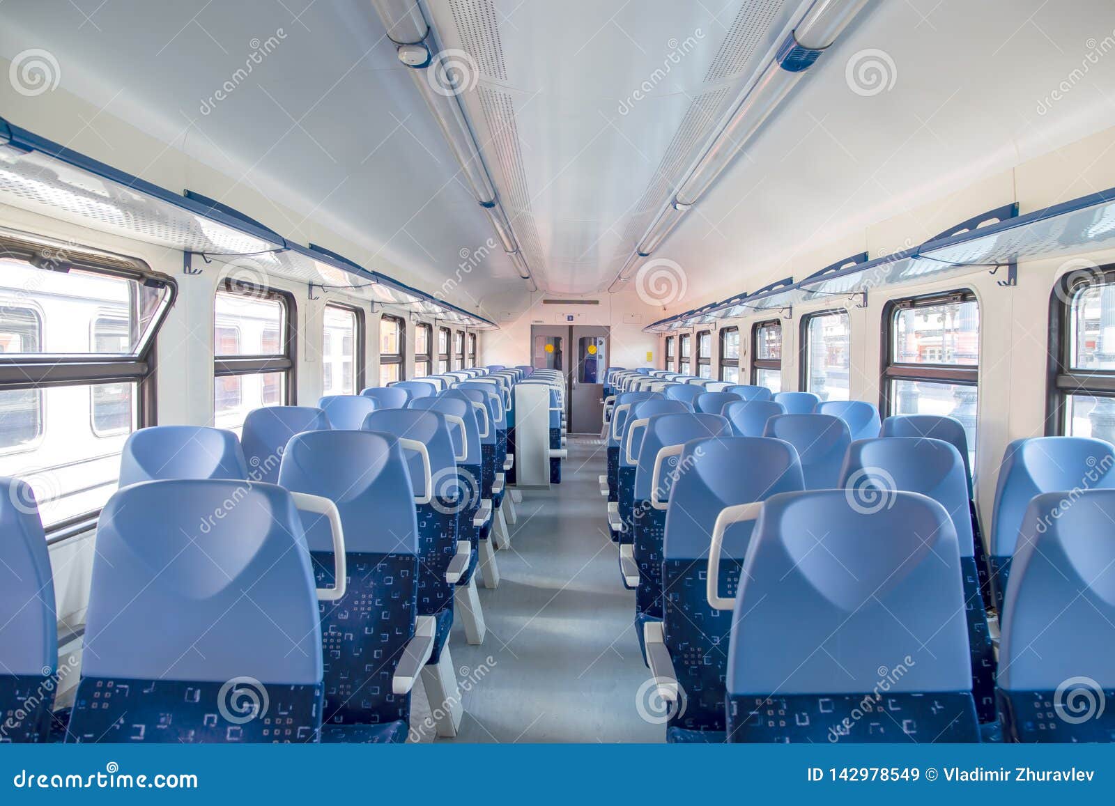 Interior of a Suburban Train Express, Moscow, Russia Editorial Stock ...