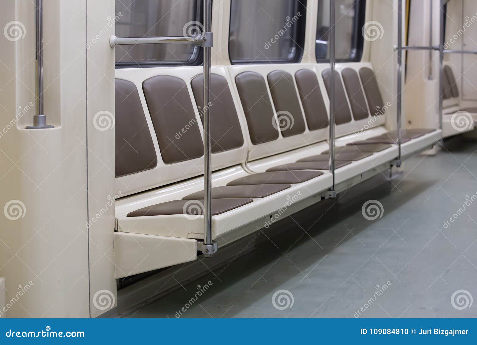 Interior of the subway car stock photo. Image of traffic - 109084810