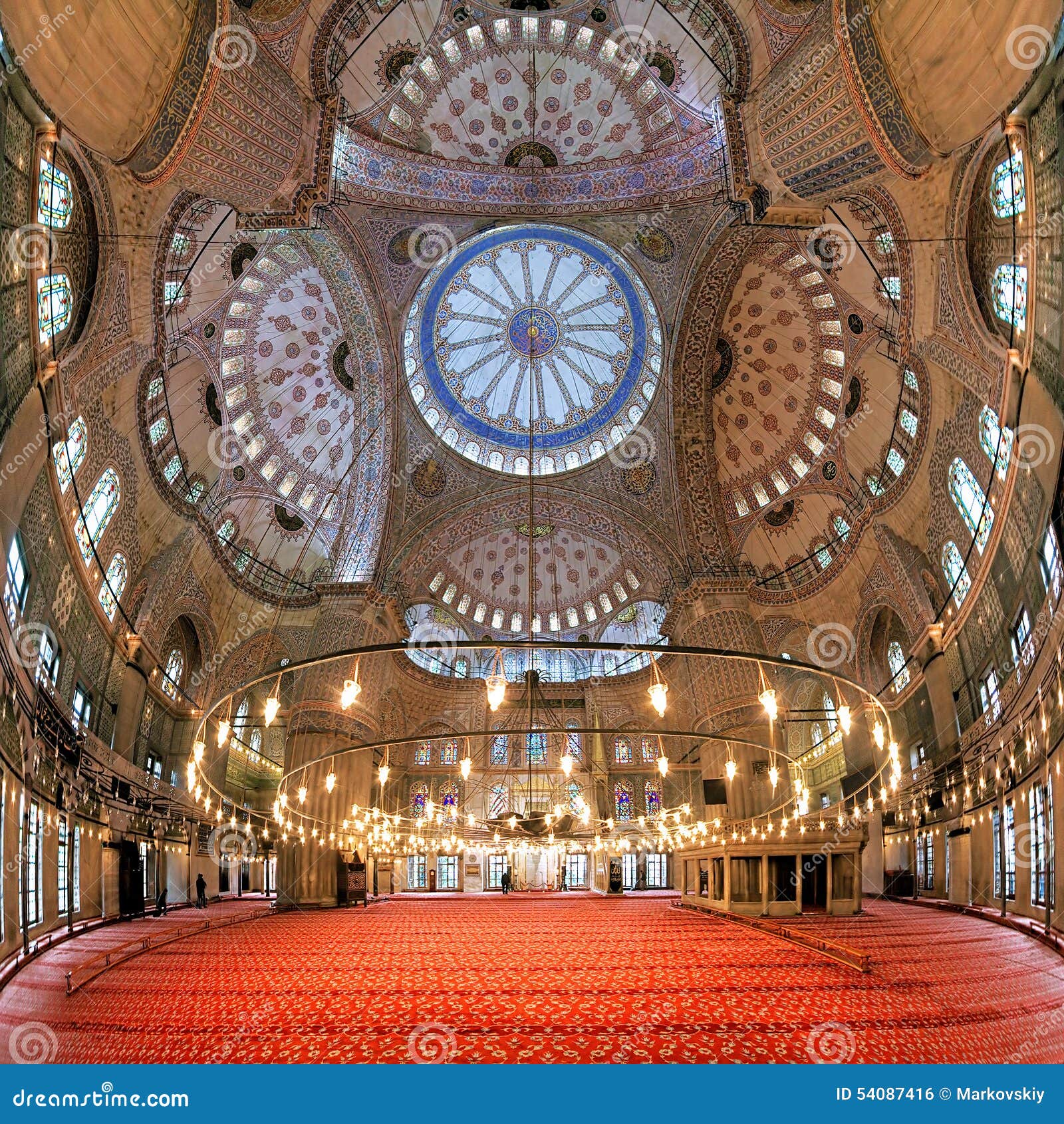 Interior of the Sultan Ahmed Mosque in Istanbul, Turkey Editorial Photo ...