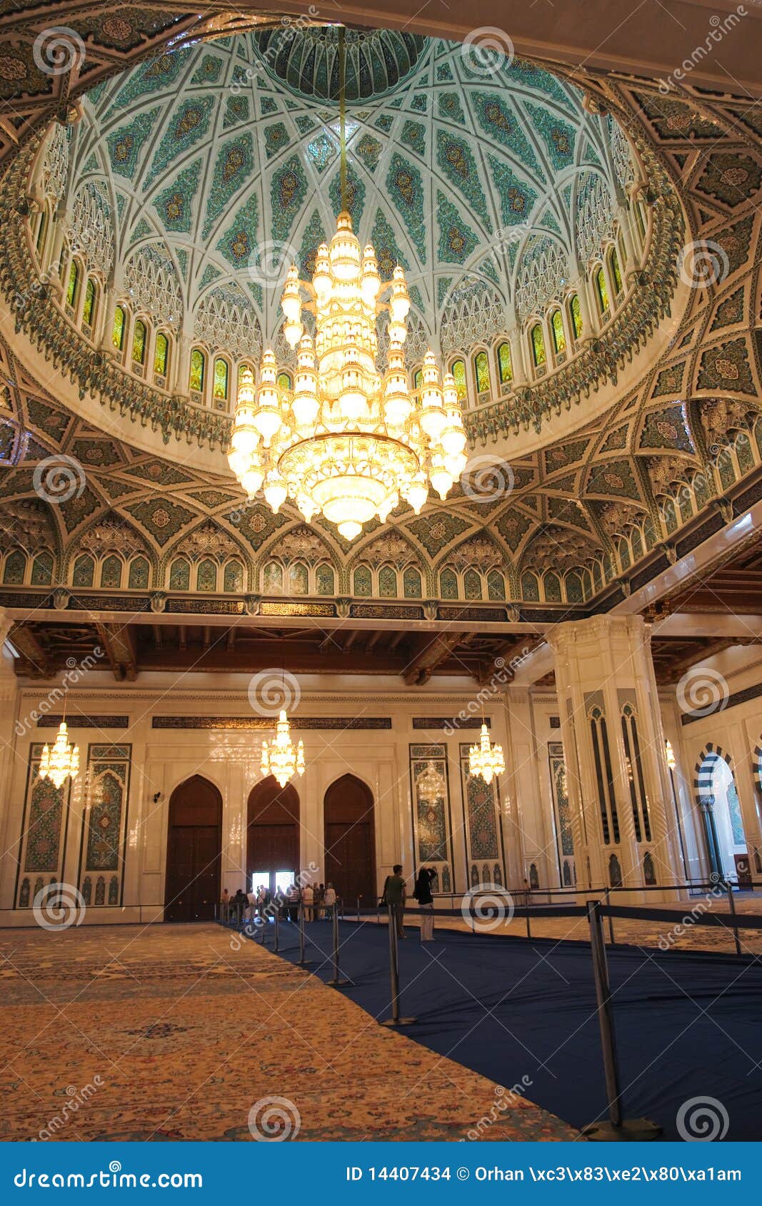 Interior of Sultan Qaboos Mosque - Muscat, Oman Stock Photo - Image of ...