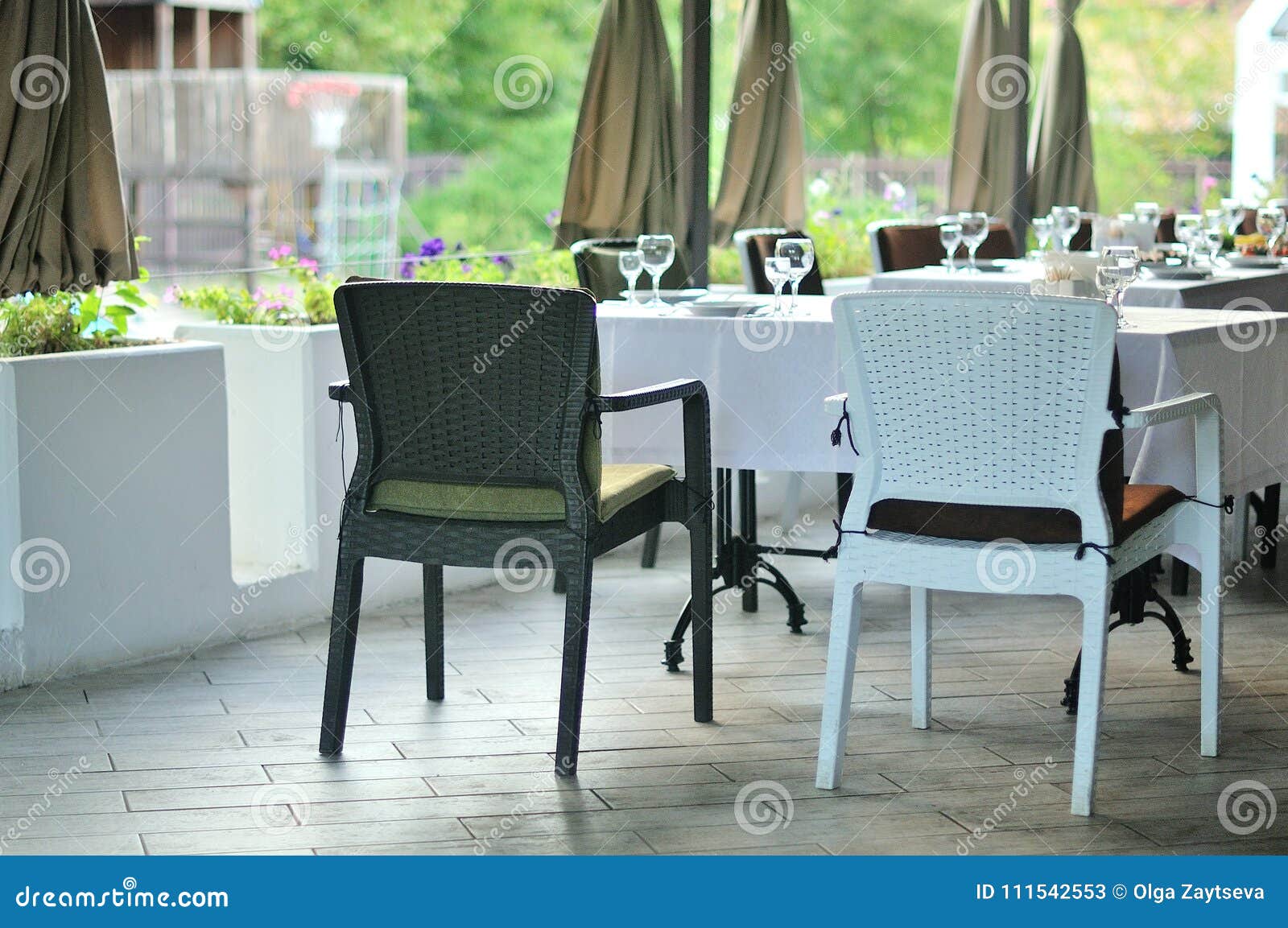 Interior of Summer Restaurant Stock Image - Image of loft, business ...