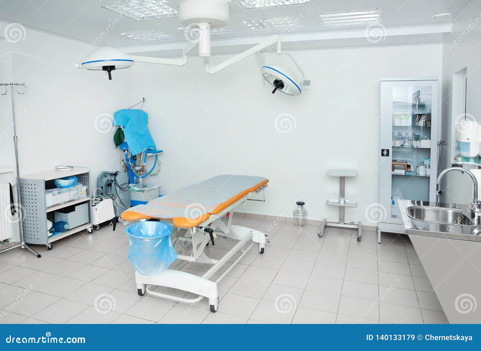 Interior of surgery room stock image. Image of room - 140133179