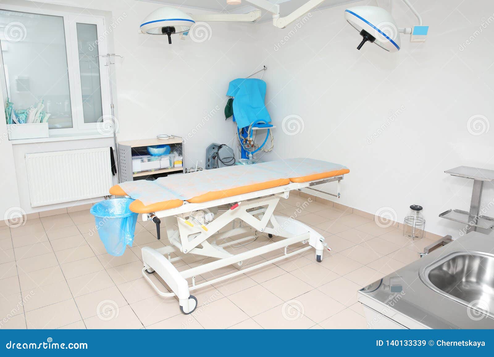 Interior of surgery room stock image. Image of medical - 140133339