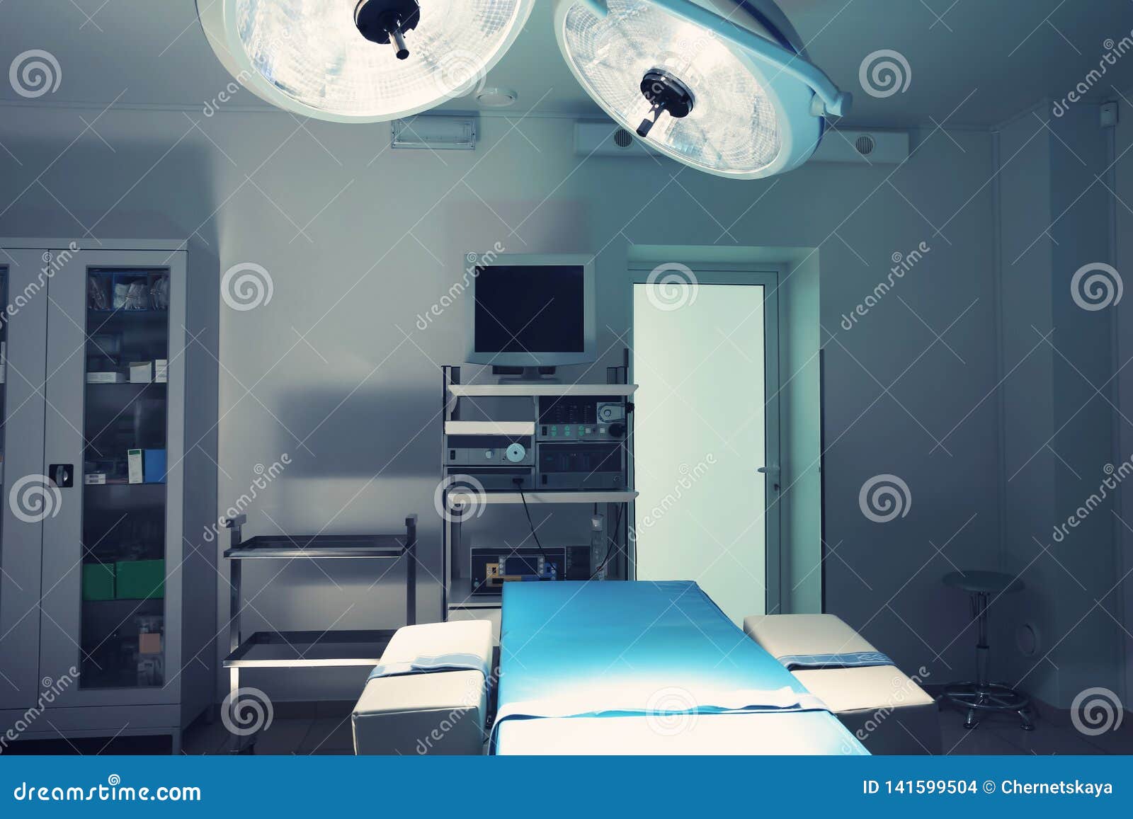 Interior of surgery room stock photo. Image of interior - 141599504