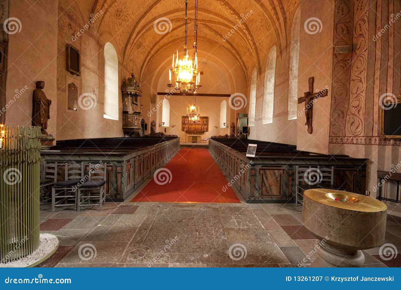 The Interior of Swedish Church. Stock Image - Image of beauty, cupola ...