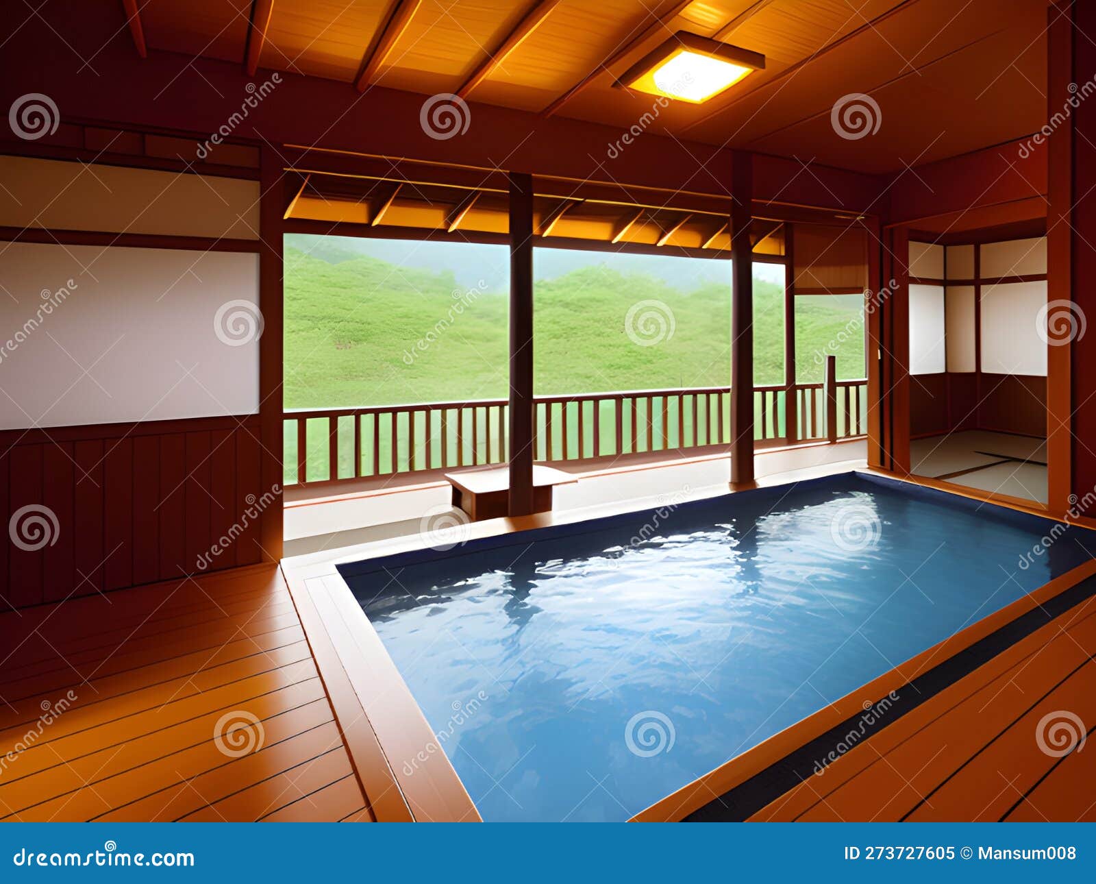 Interior of a Swimming Pool , Onsen in Resort , Ai Generated Stock ...