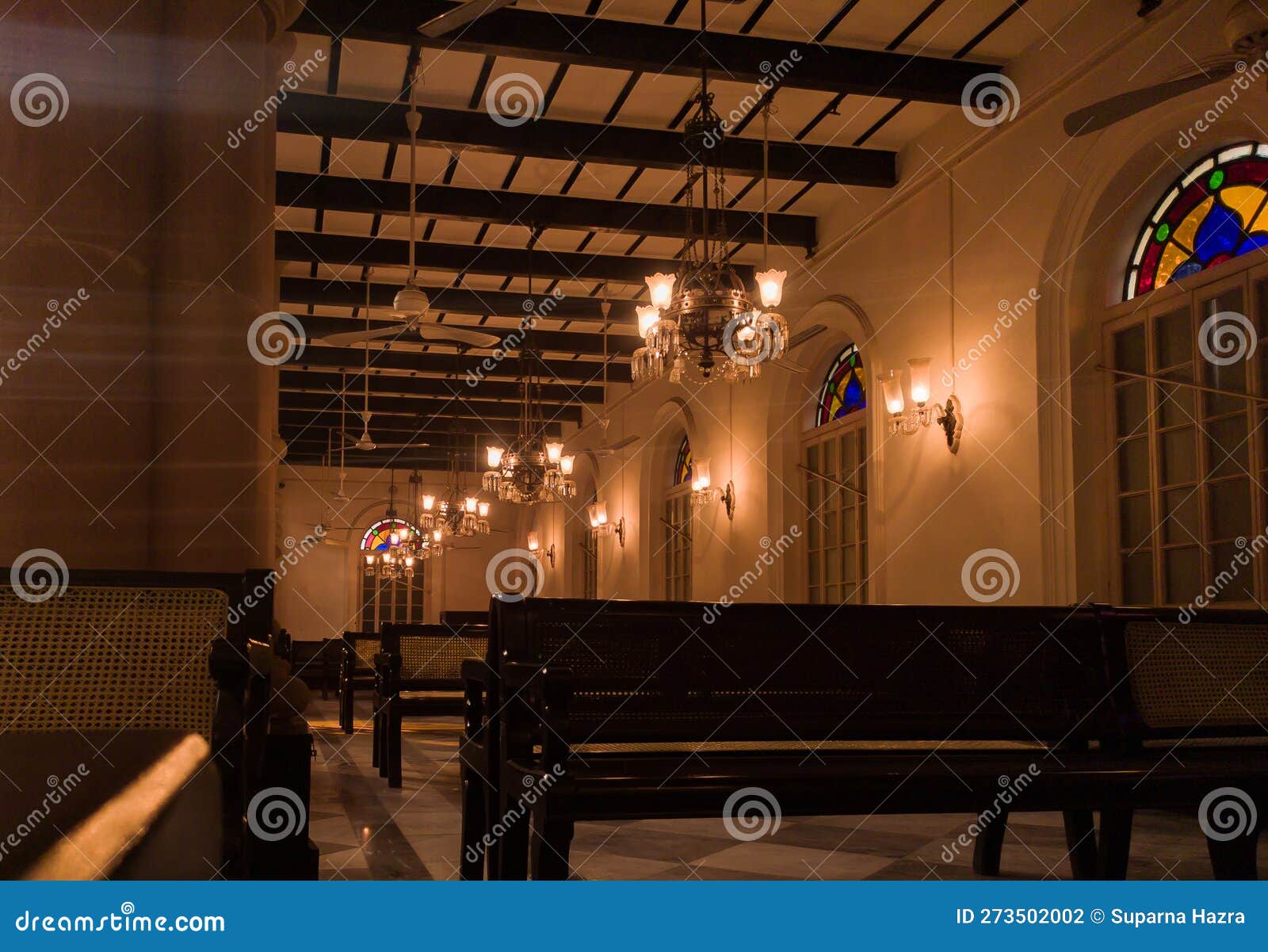 Interior of a Synagogue. Jewish House of Worship for the Purpose of ...