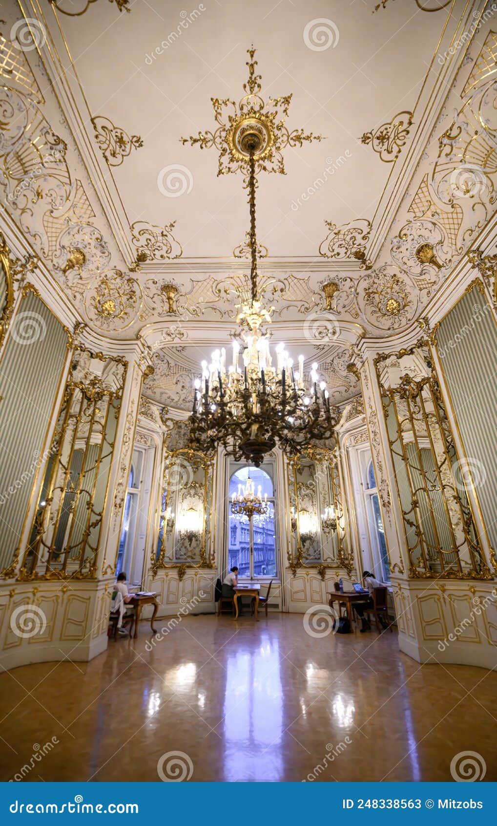Interior of Szabo Ervin Library in Budapest, Hungary Stock Image ...