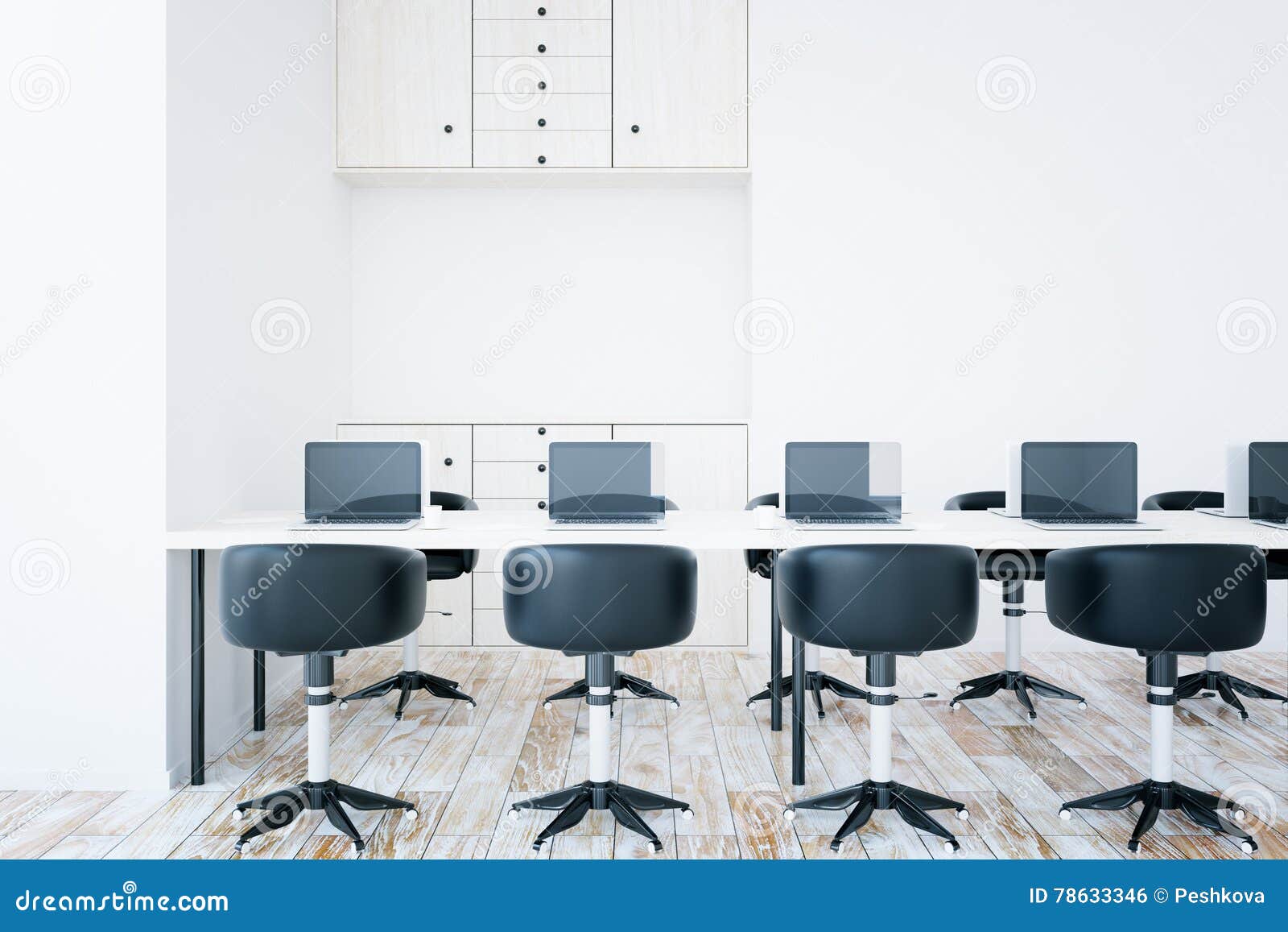 Interior with Table and Chairs Stock Illustration - Illustration of ...