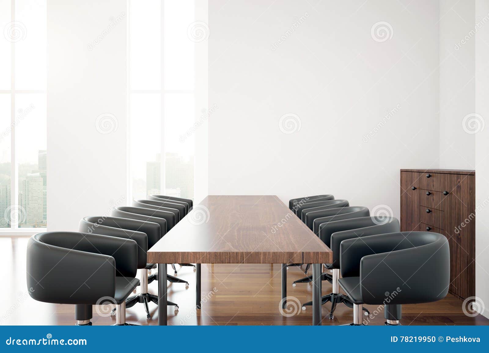 Interior with Table and Chairs Stock Illustration - Illustration of ...