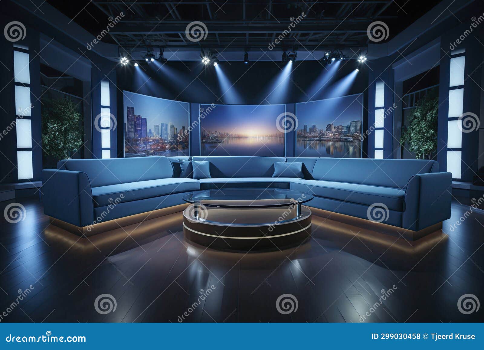 Interior of Television Studio Ready for Work Stock Photo - Image of ...