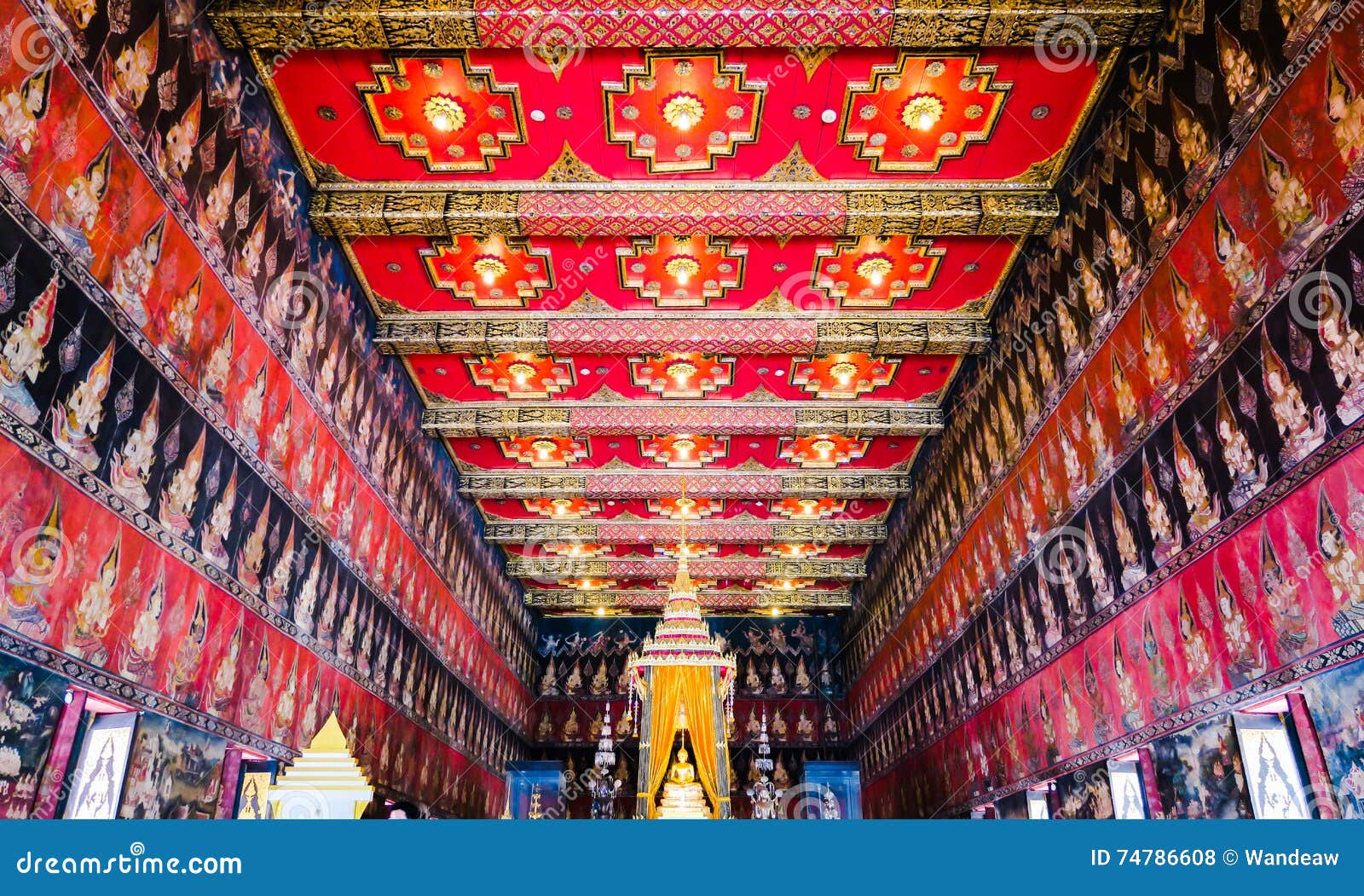 INTERIOR TEMPLE stock photo. Image of design, luxury - 74786608