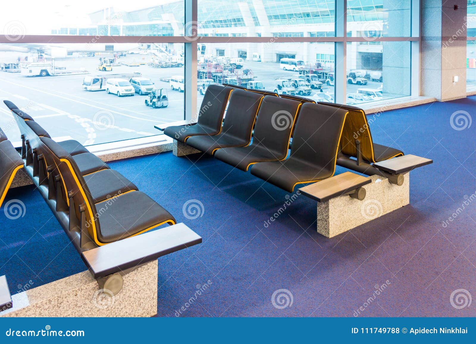 Seats in Concourse of the Airport Stock Photo - Image of arrivals ...