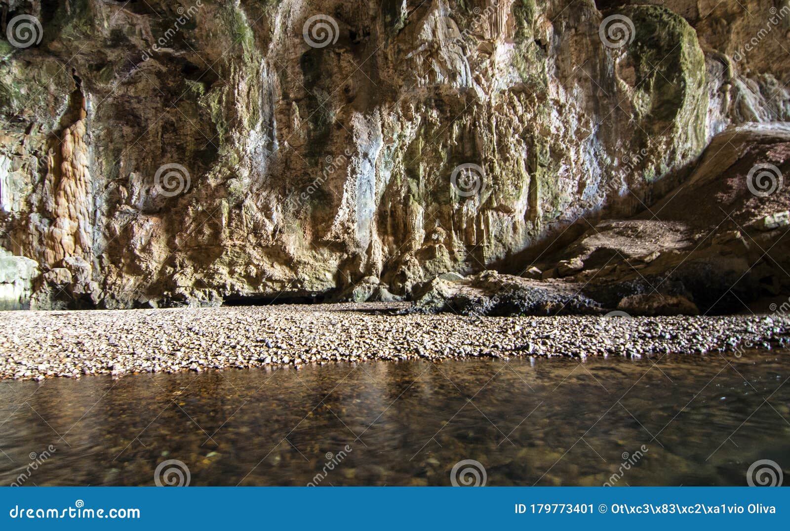 Interior of the Terra Ronca Cave, in Goias, Brazil. Stock Image - Image ...