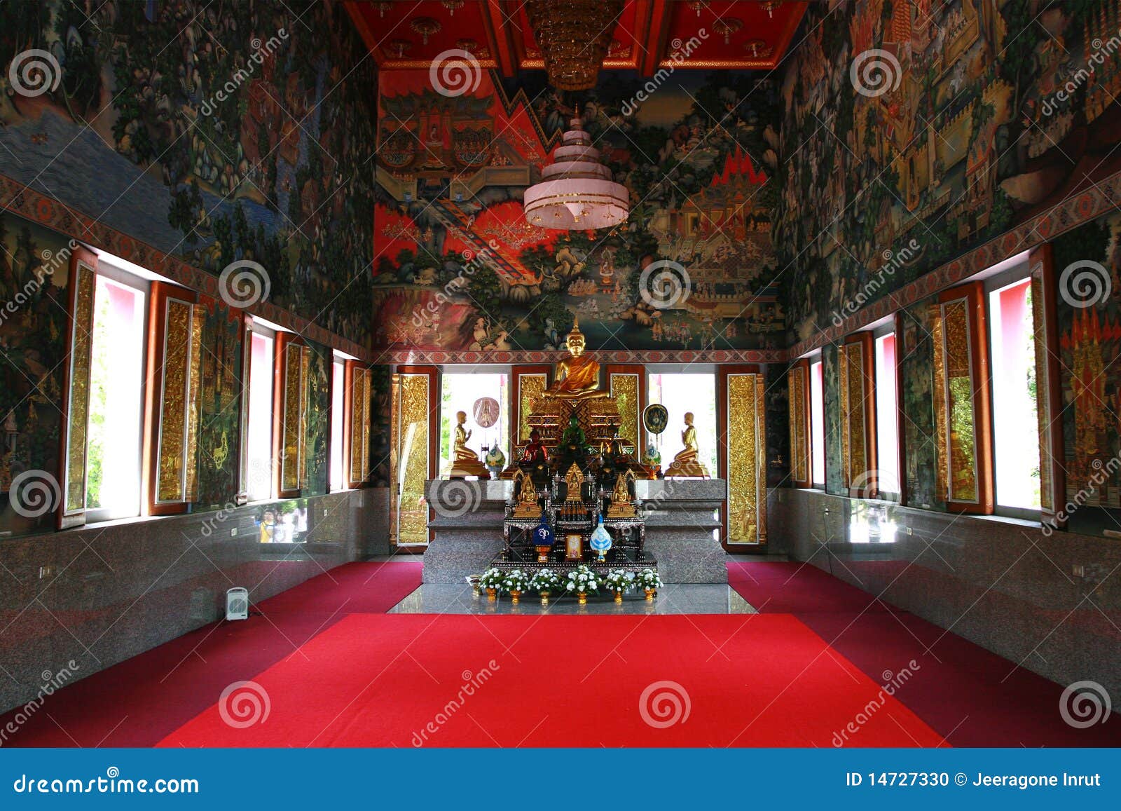 Interior of a Thai Temple stock photo. Image of asian - 14727330