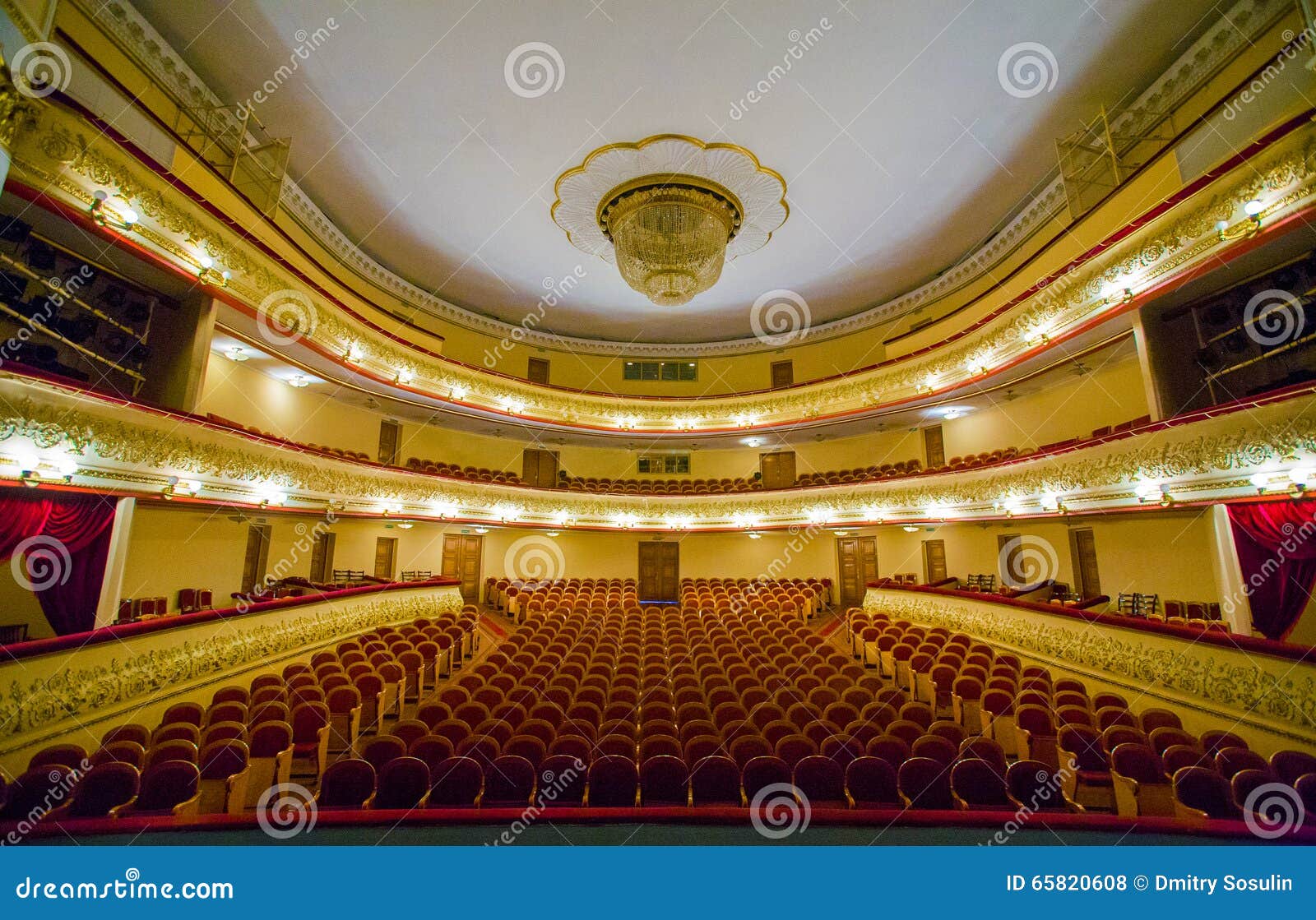 Interior of theater stock photo. Image of entertainment - 65820608