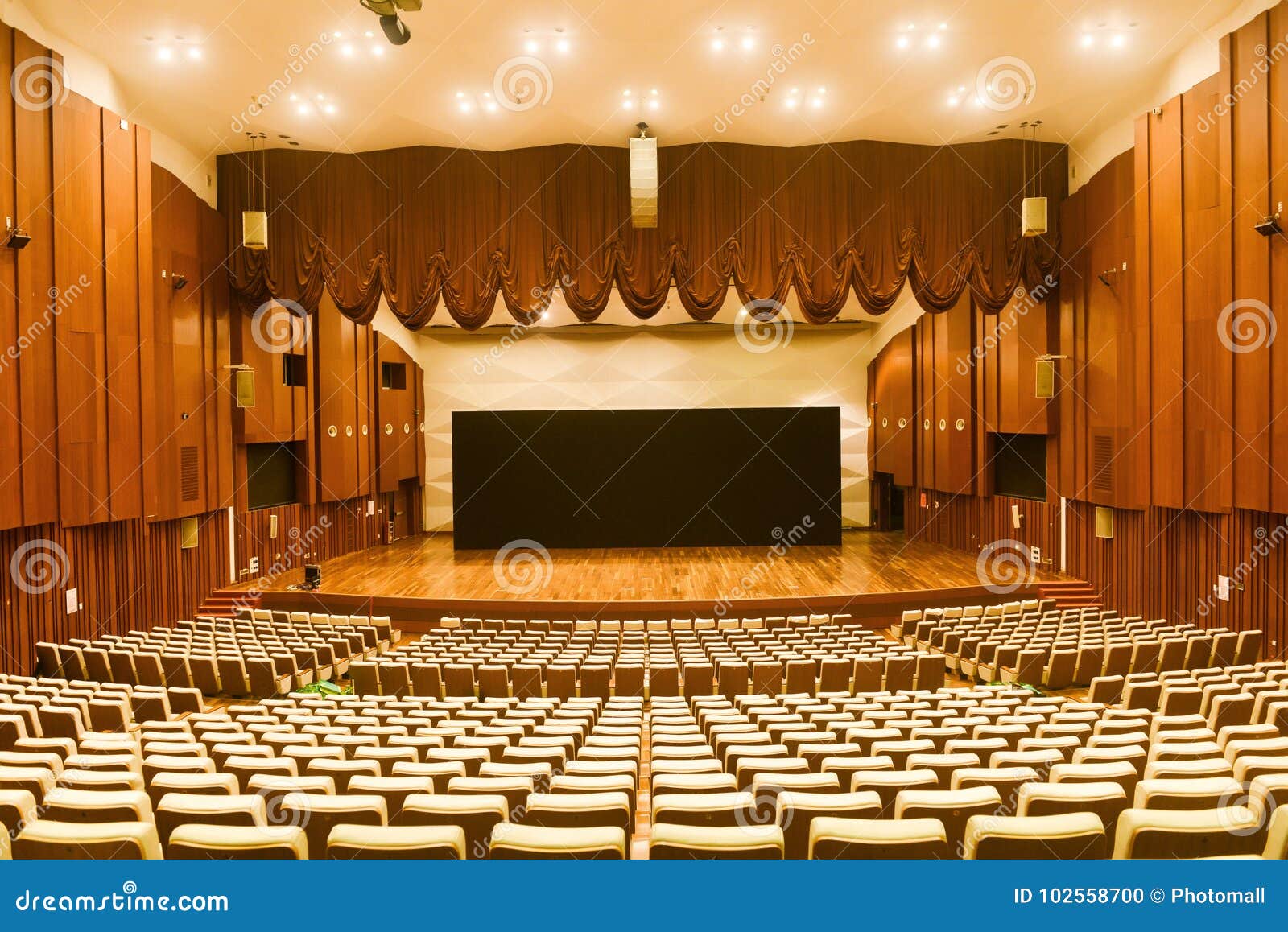 Interior of theater stock photo. Image of fabric, back - 102558700