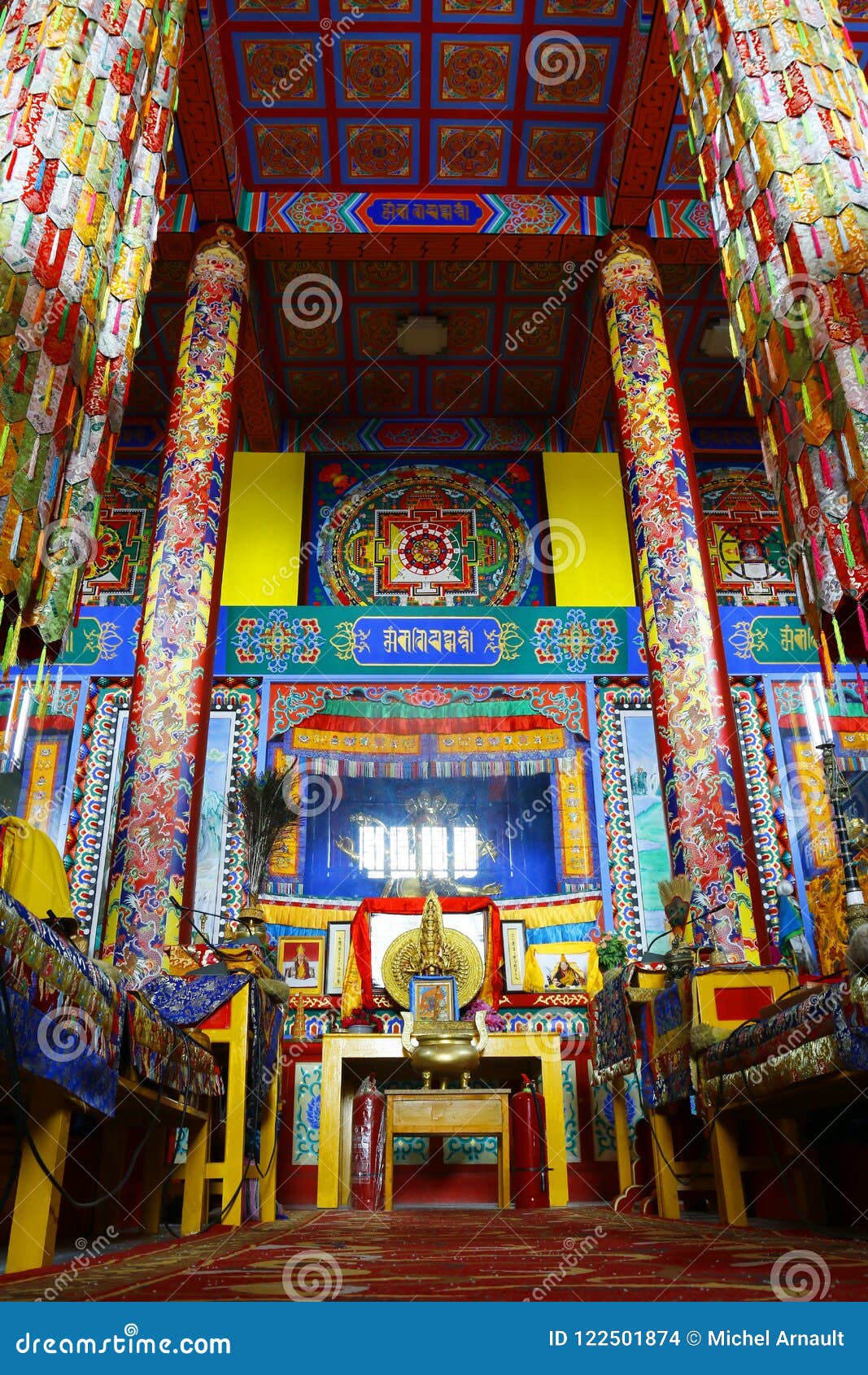 Interior of Tibetan Monastery Stock Photo - Image of asia, landmark ...