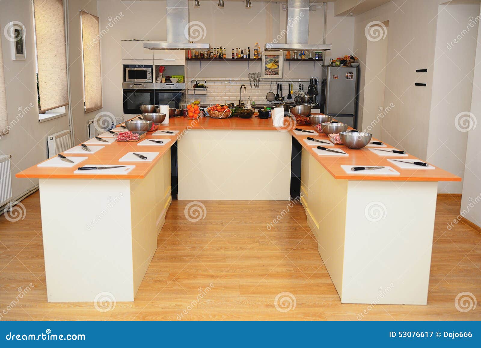 Interior To a Big Kitchen Where Everything is Ready To Cooking Stock ...