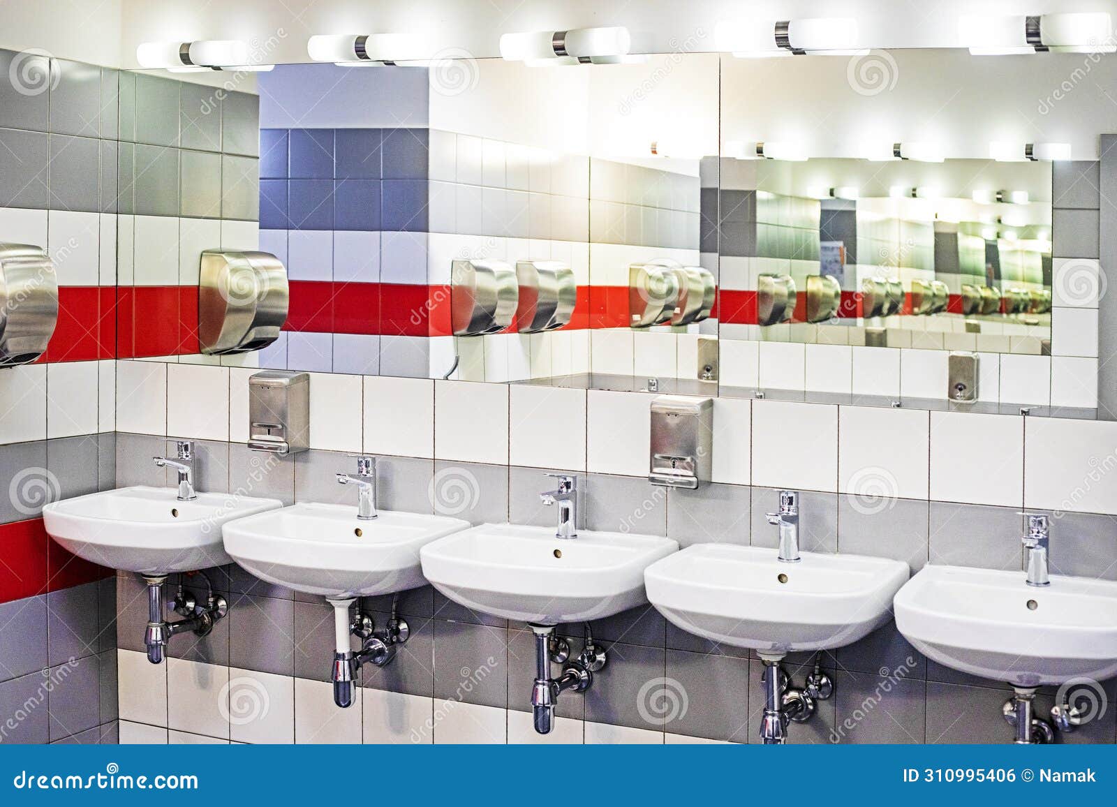 Interior of a Toilet Room in a Supermarket. Modern Interior. Stock ...