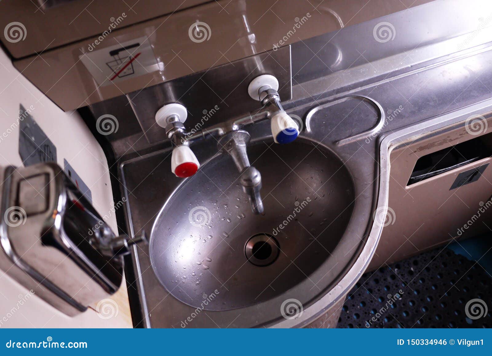 The Interior of the Toilet on the Train. Details and Close-up. Stock ...