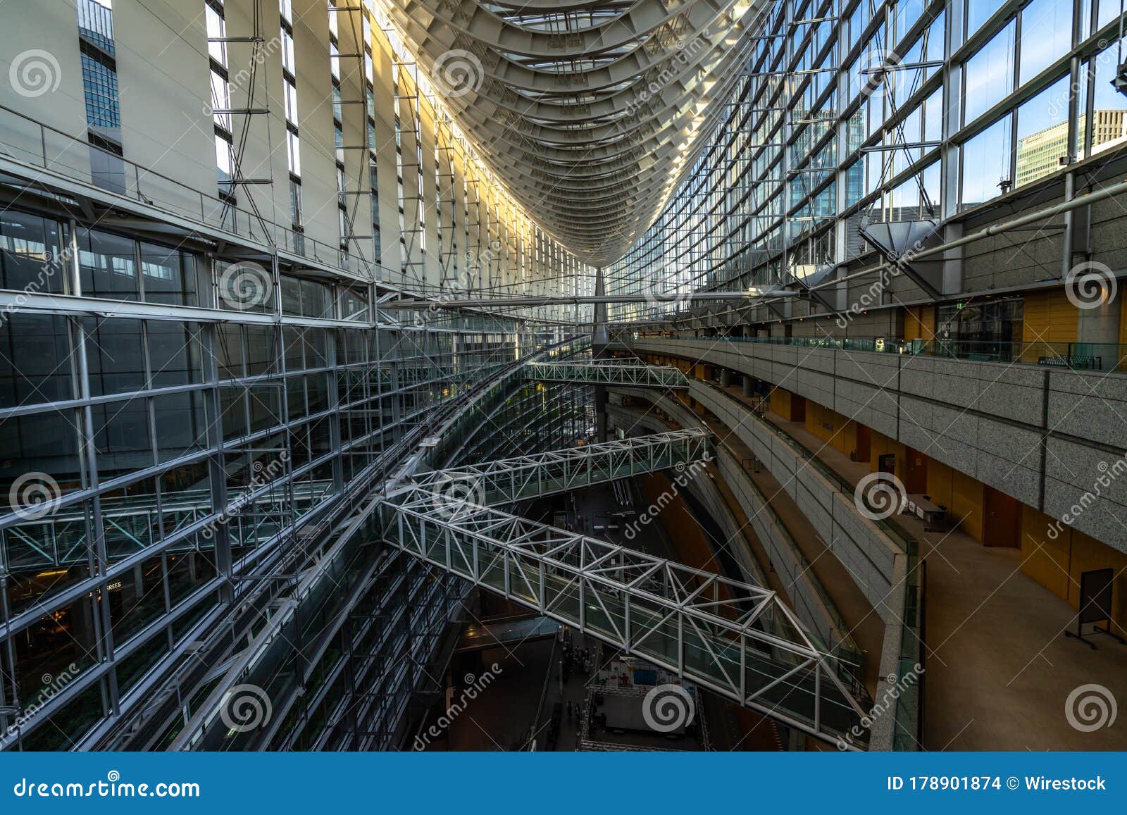 Interior of Tokyo International Forum Under the Sunlight in Tokyo in ...