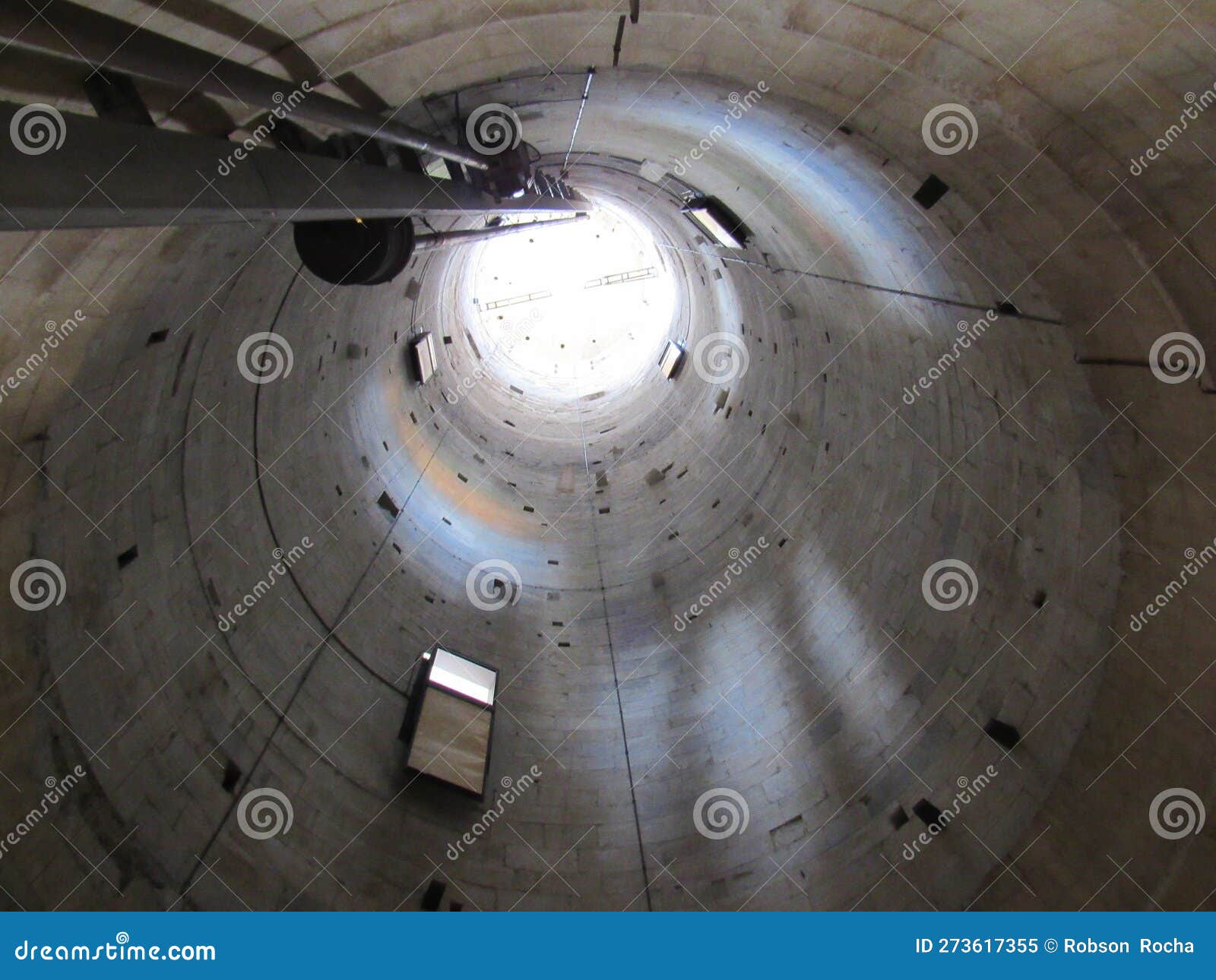 Interior of tower of Pisa. stock image. Image of arch - 273617355