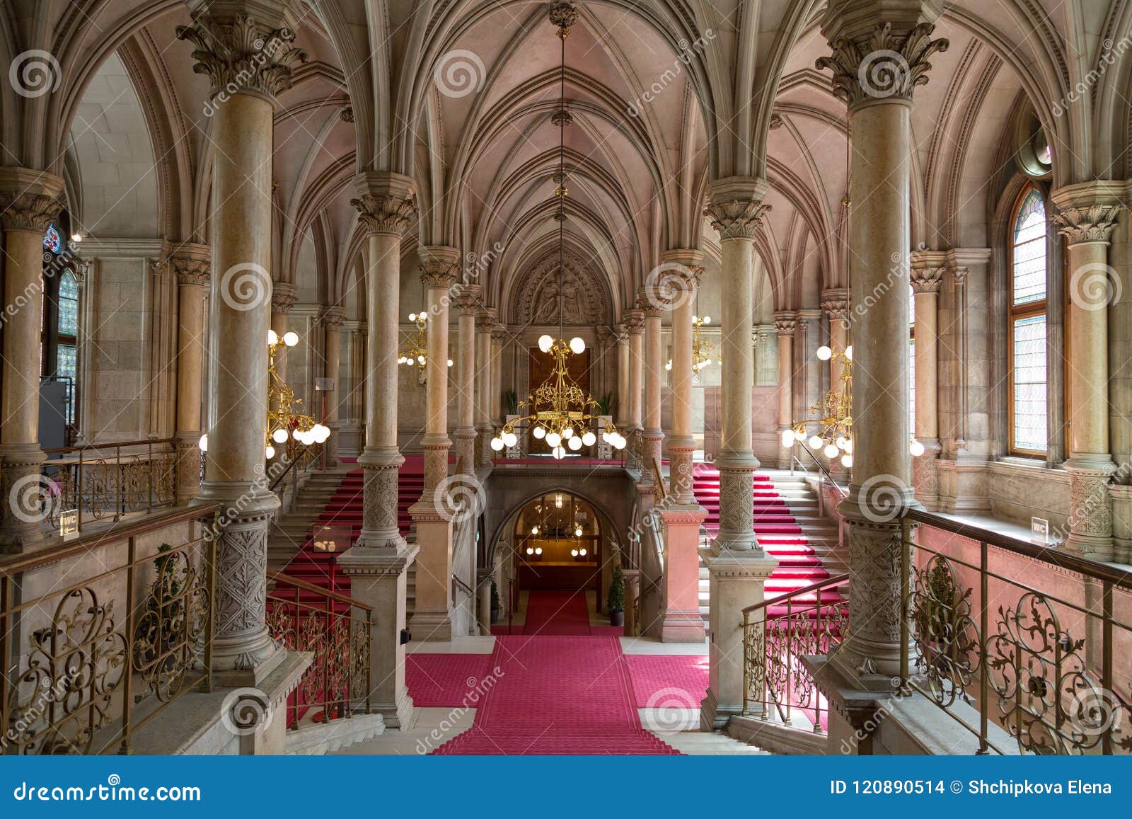 Interior of the Town Hall in Vienna Editorial Stock Image - Image of ...