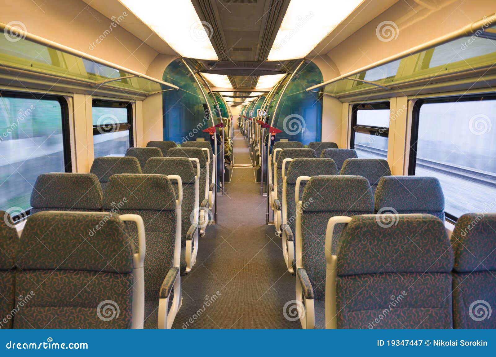 Interior of train stock image. Image of passageway, background - 19347447