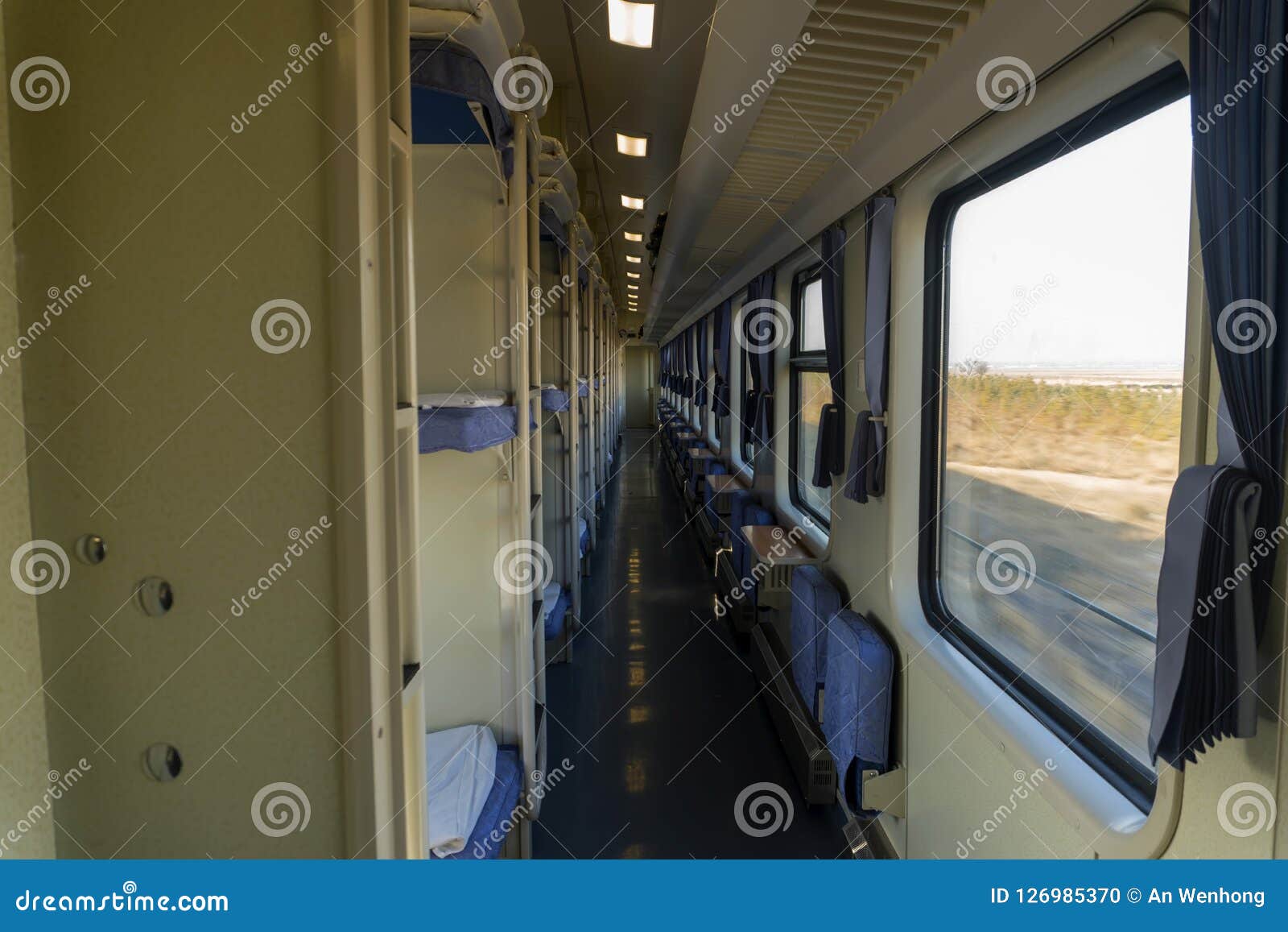 Interior of a train car stock photo. Image of express - 126985370