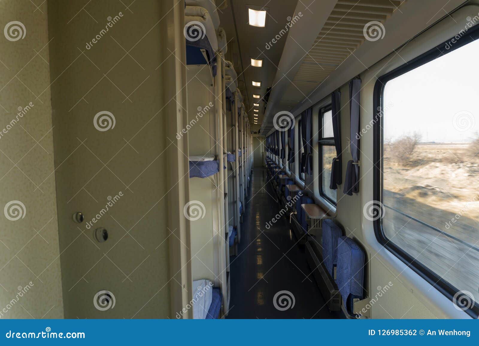 Interior of a train car stock photo. Image of class - 126985362
